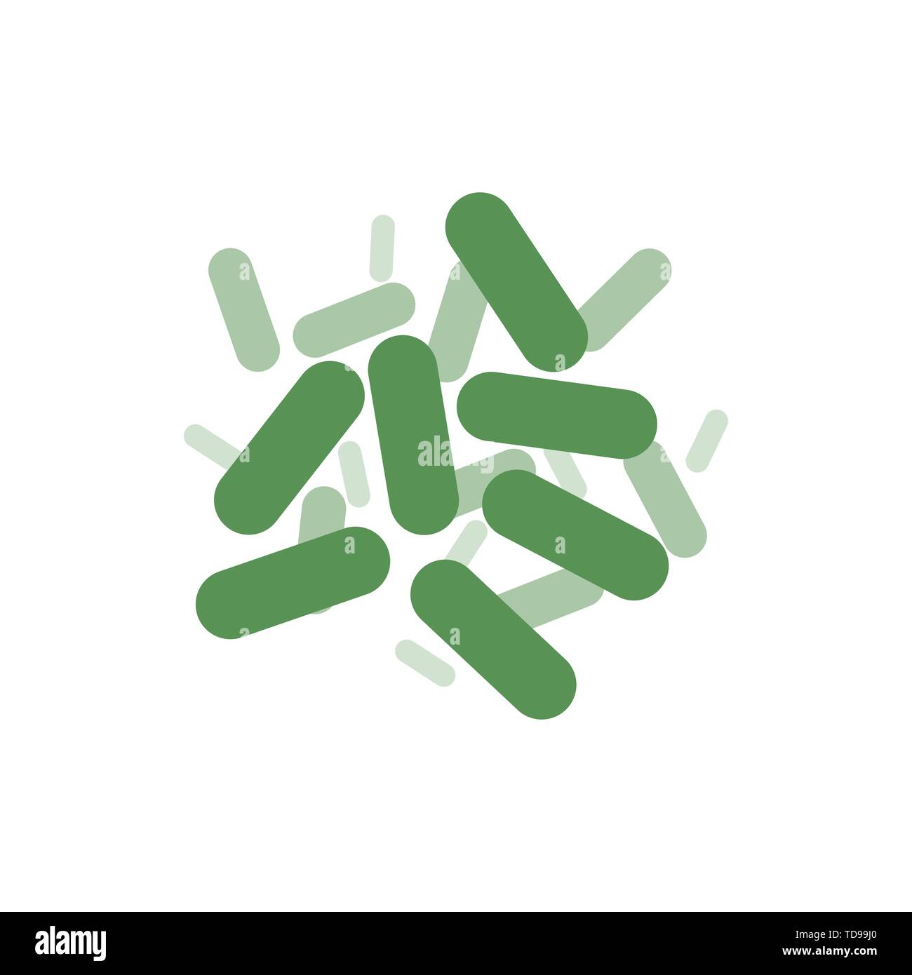 Probiotics icon back. green color. Vector illustration Stock Vector ...