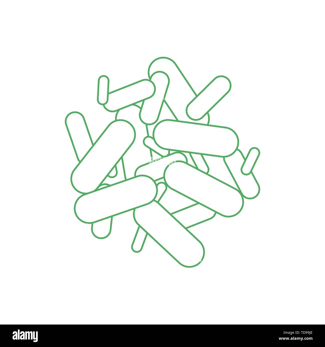 Probiotics icon back. green color. Vector illustration Stock Vector ...