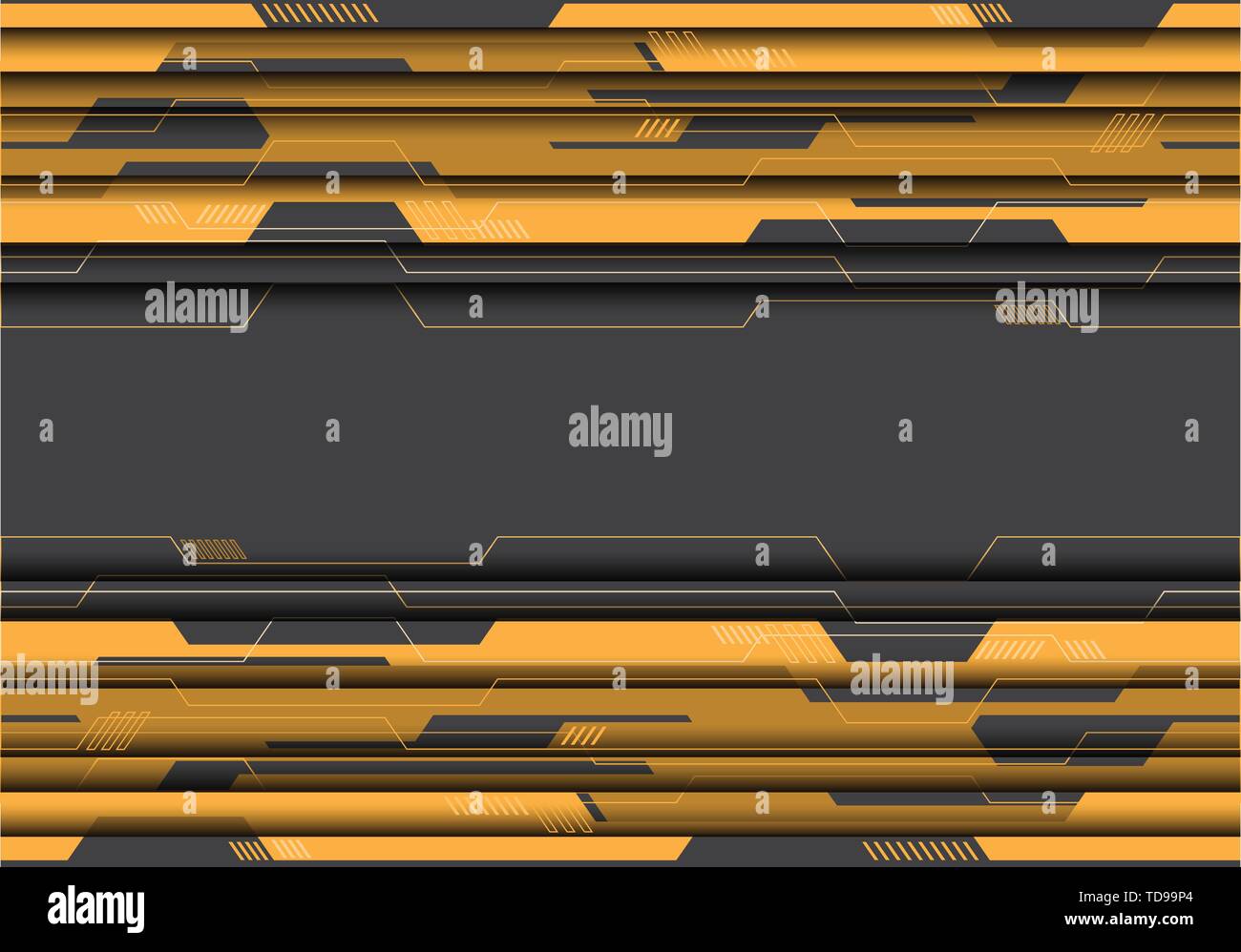 Abstract yellow circuit on grey design modern futuristic background ...