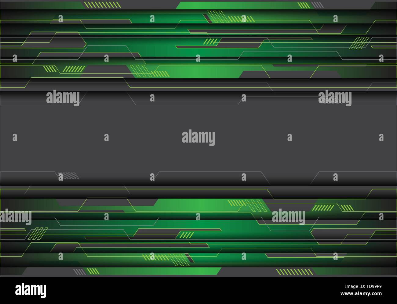 Abstract green circuit on grey design modern futuristic background ...