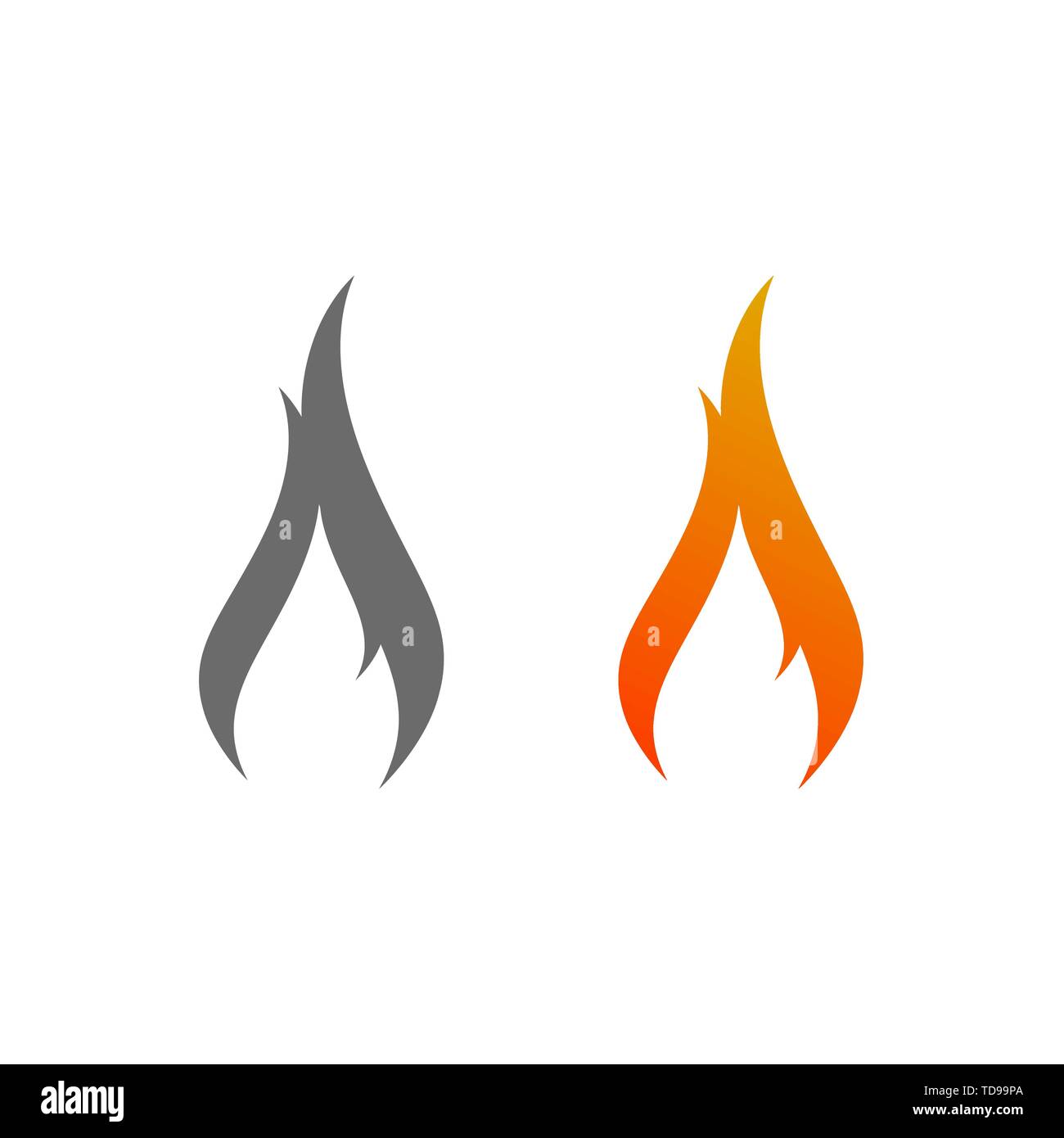 Fire logo sign icon. Eps10 vector illustration Stock Vector Image & Art ...