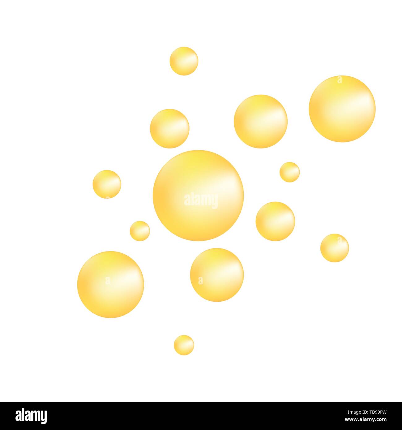 Golden ball realistic transparent Cut Out Stock Images & Pictures - Alamy