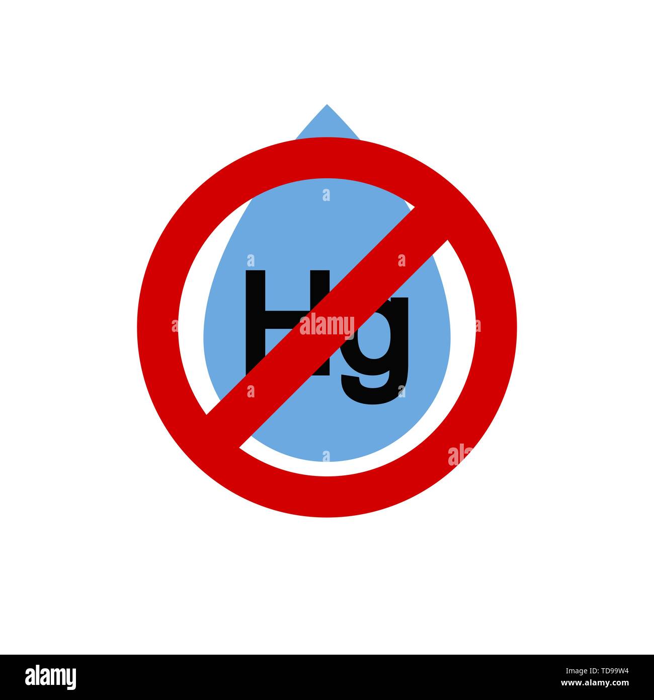 Mercury free icon. Stop sign. Vector eps10 Stock Vector Image & Art - Alamy