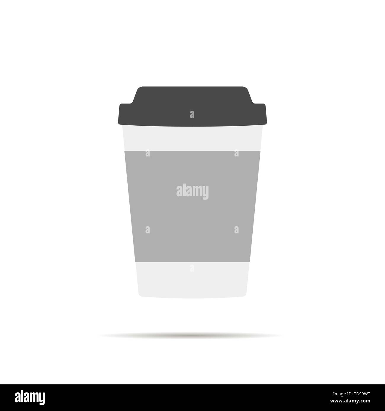 Paper cup icon with shadow. Vector illustration Stock Vector Image ...