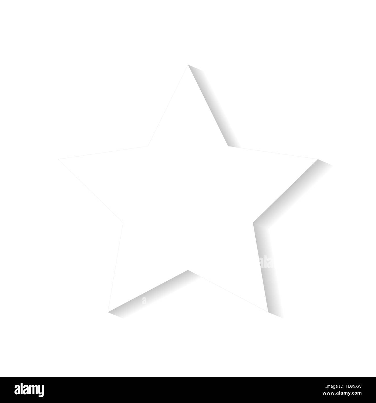 Star with shadow on white back. Vector Stock Vector Image & Art - Alamy
