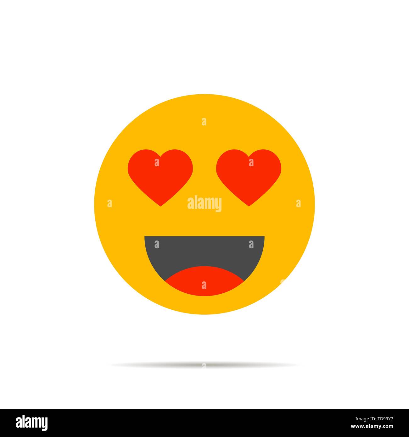 Lovely smile with shadow. Vector eps10 illustration Stock Vector Image ...