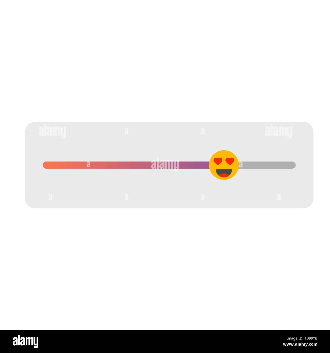 Smile slider icon on white back. vector Stock Vector Image & Art - Alamy