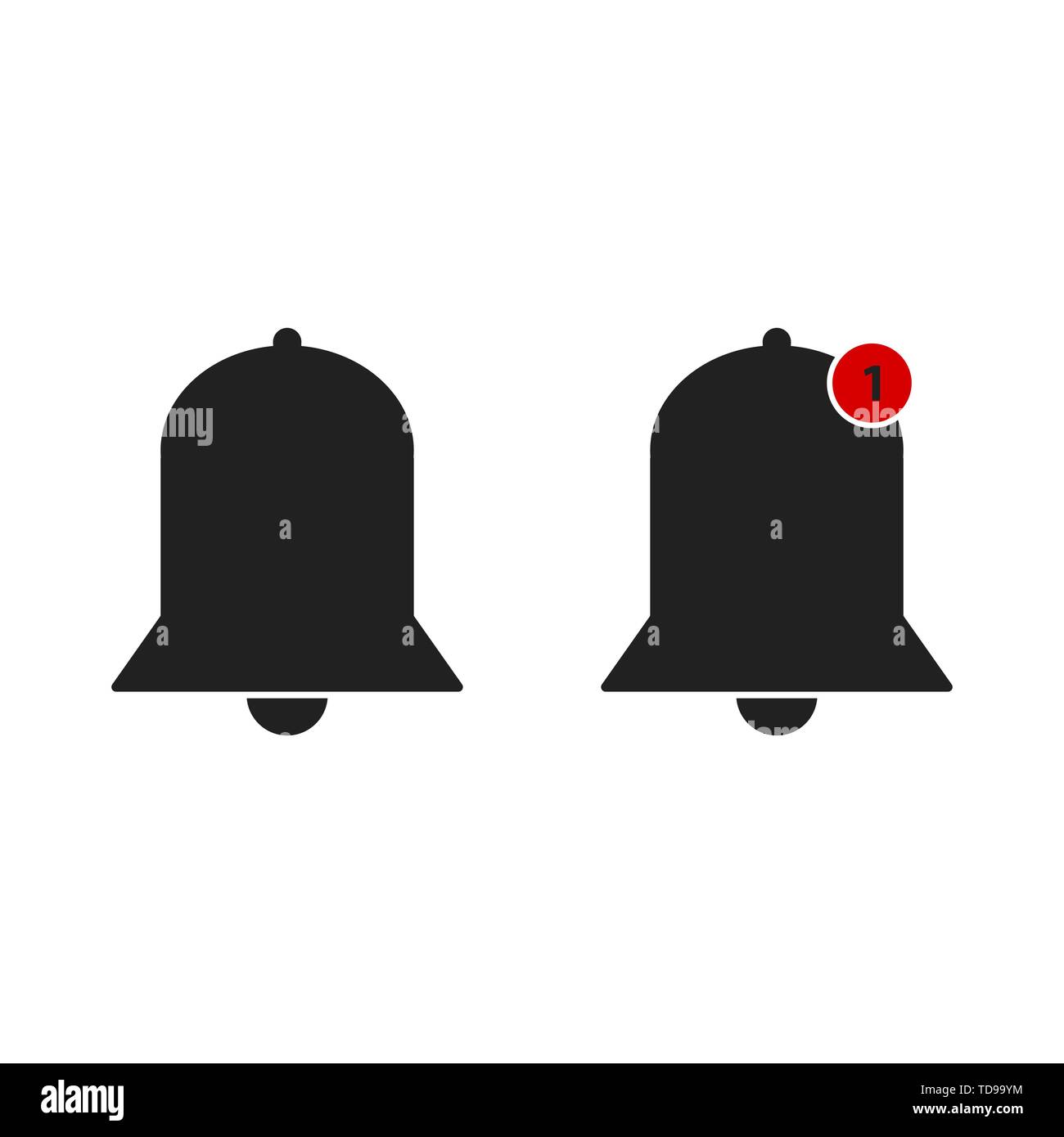 Notification icon sign on white back. vector Stock Vector Image & Art ...