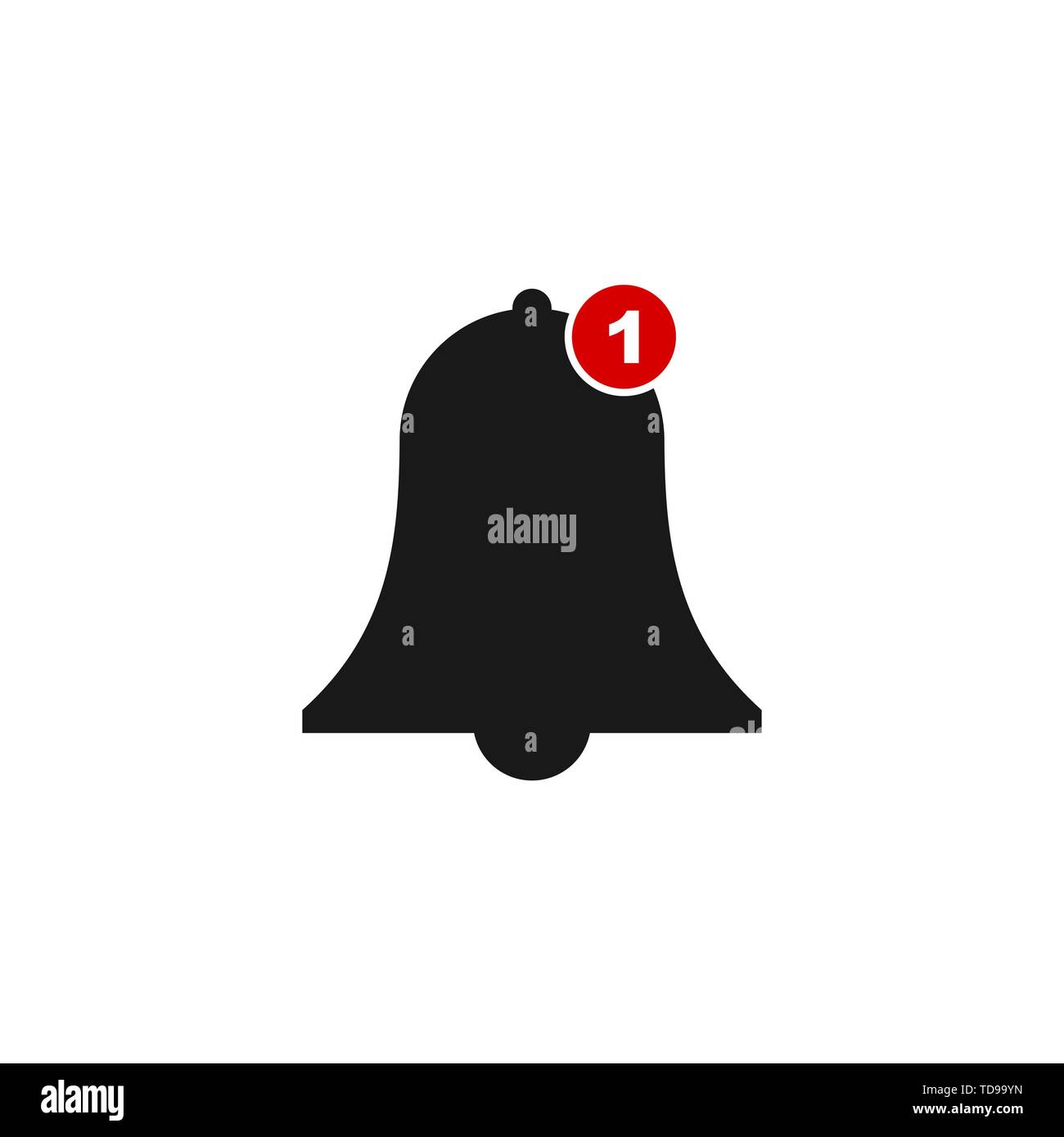 Notification icon sign on white back. vector Stock Vector Image & Art ...