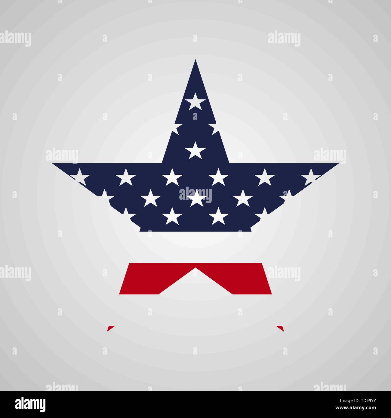 Usa star sign in flag colors. Vector Stock Vector Image & Art - Alamy