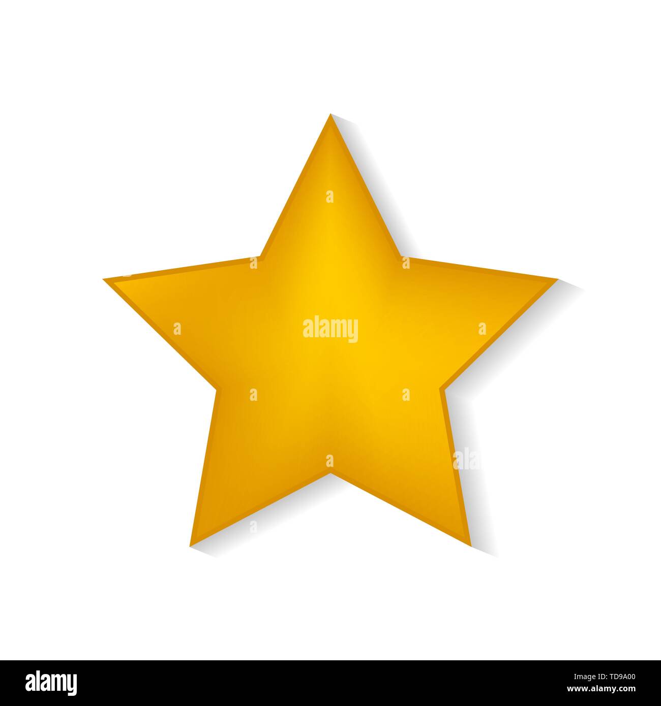 Star with shadow on white back. Vector Stock Vector Image & Art - Alamy