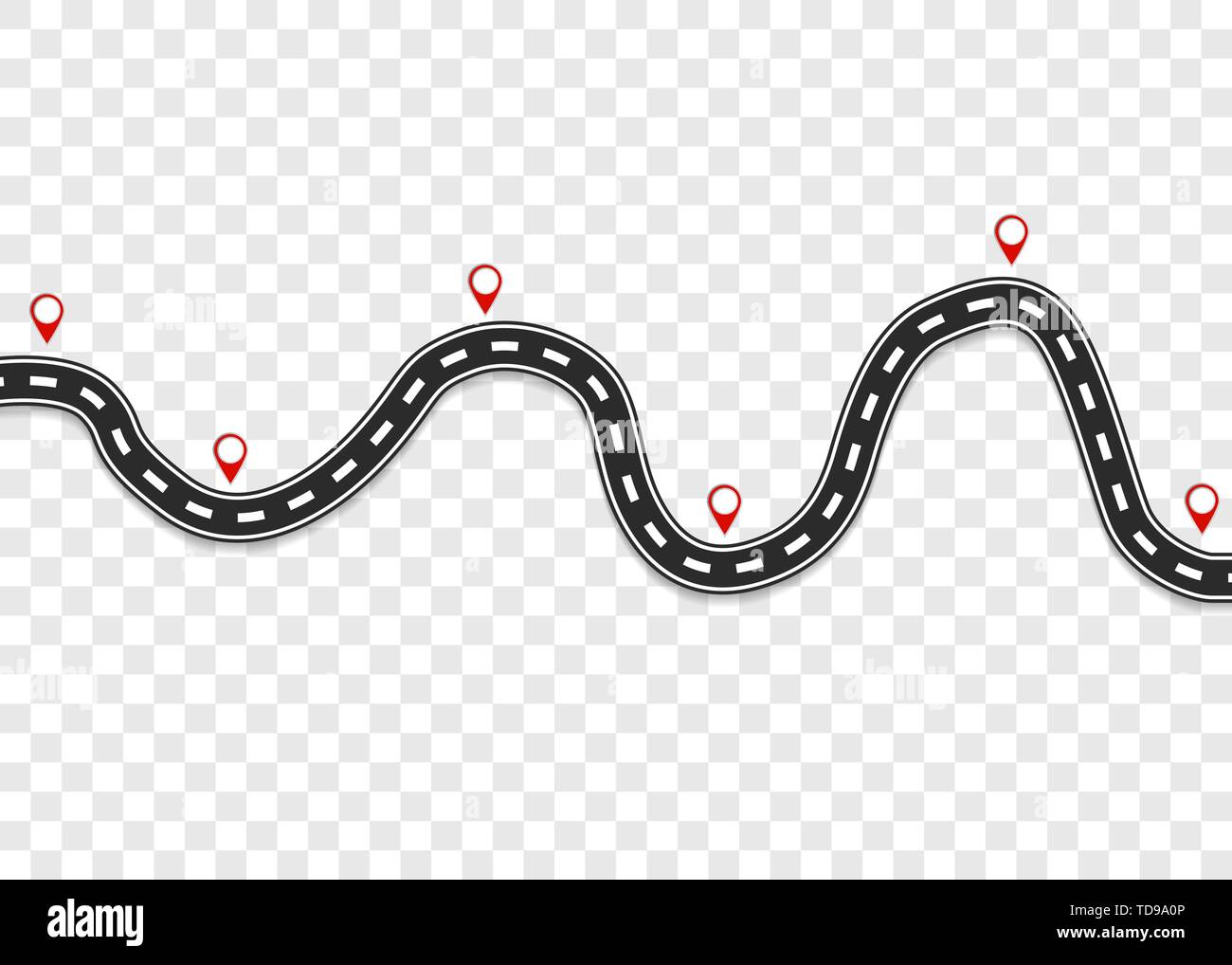 Road with pointers. Road trip. Vector eps10 Stock Vector Image & Art - Alamy