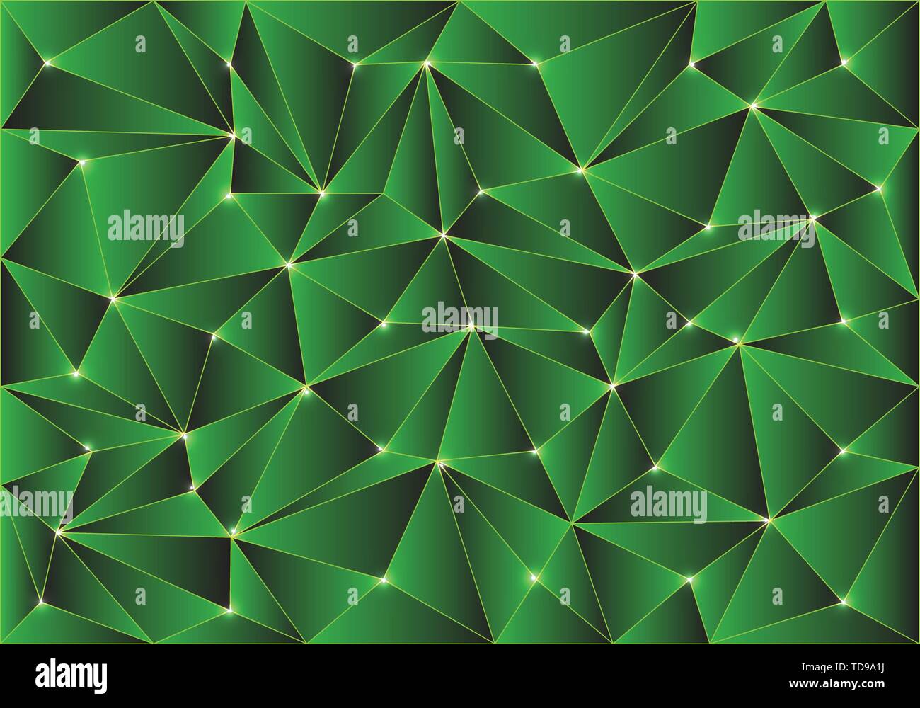 Abstract green glossy polygon pattern design modern background texture ...