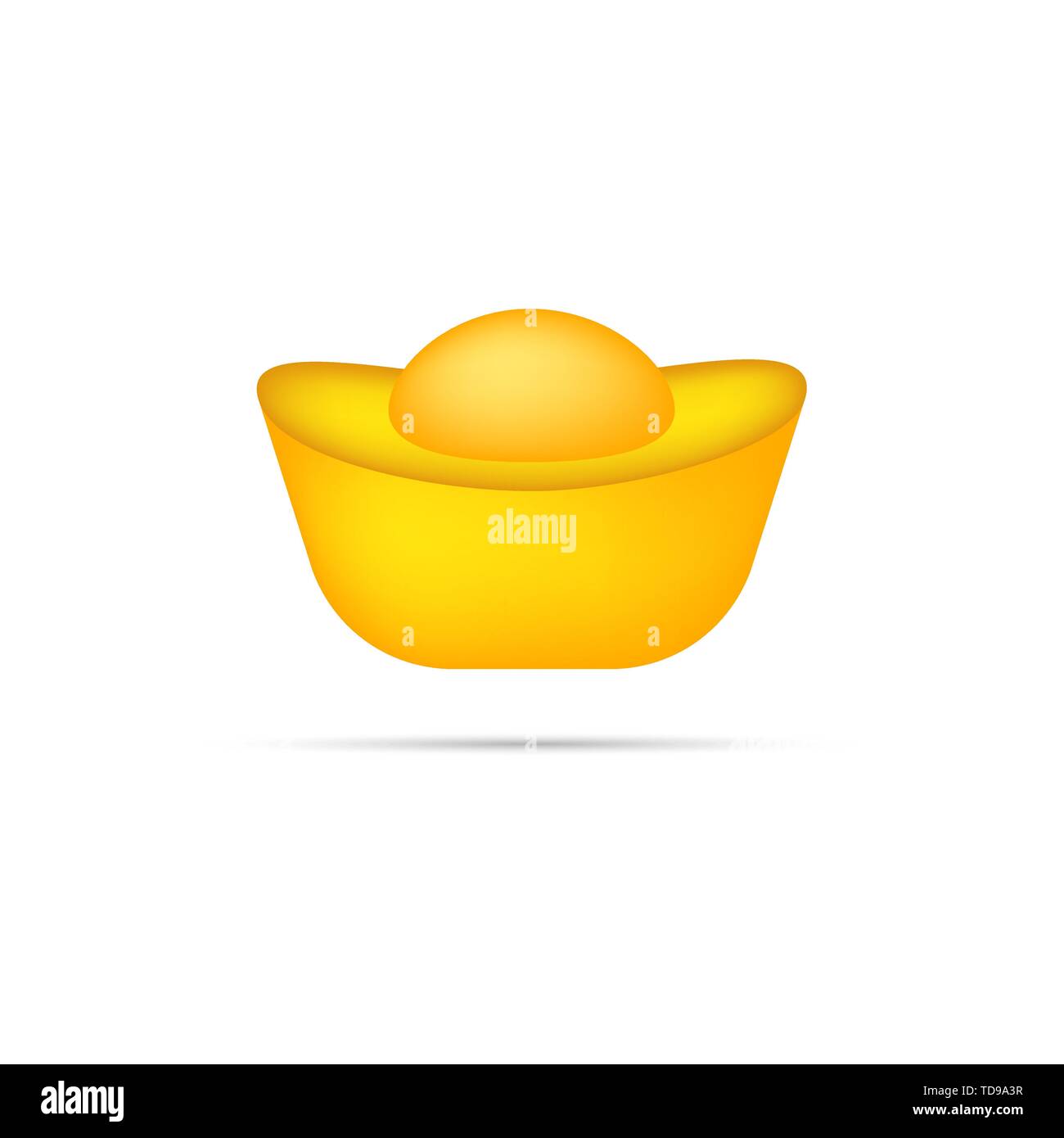 Chinese gold ingot icon. Vector eps10 illustration Stock Vector Image ...