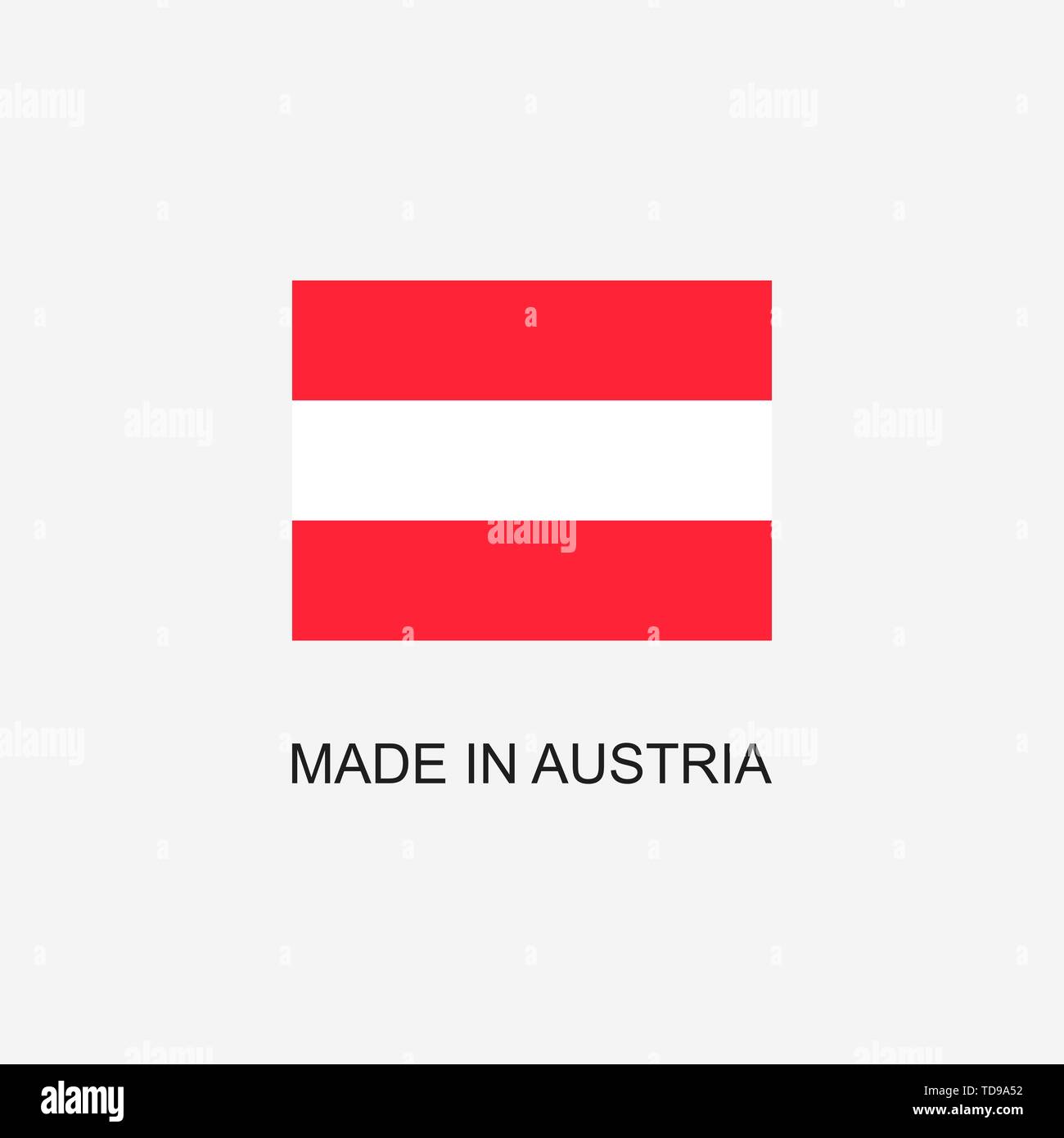Made in Austria sign with national flag Stock Vector Image & Art - Alamy