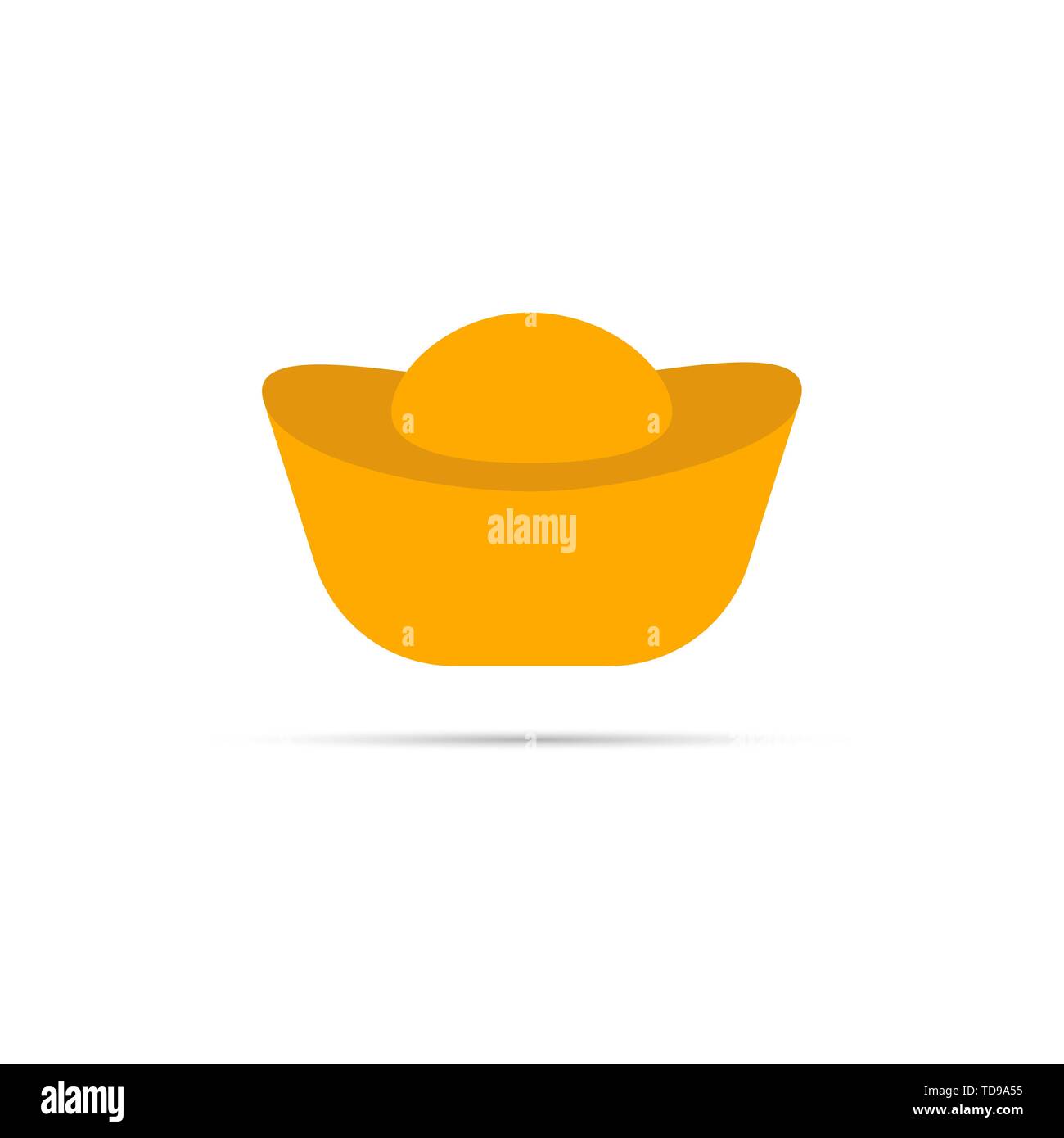 Chinese gold ingot icon. Vector eps10 illustration Stock Vector Image ...