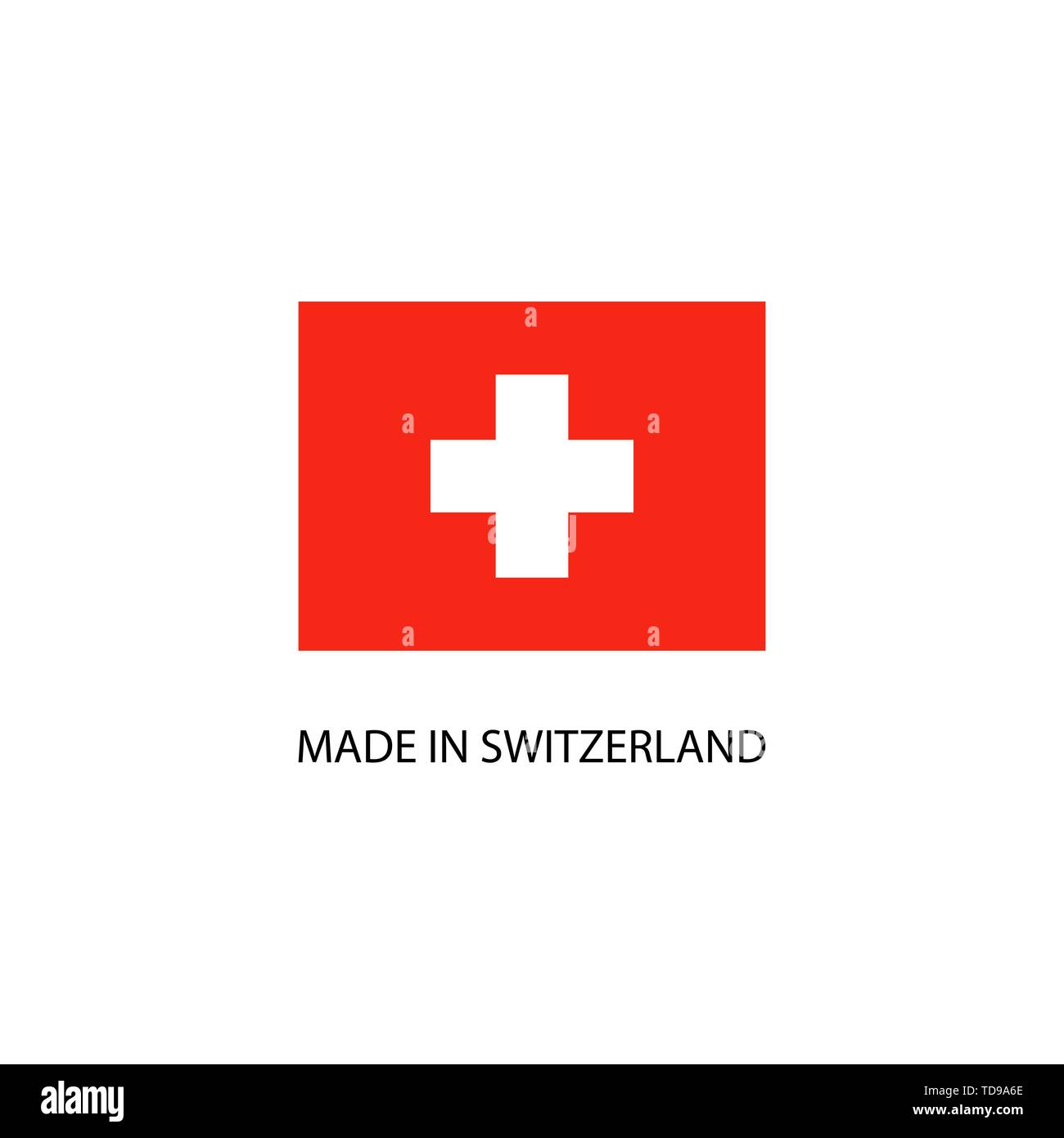 Made in Switzerland sign with national flag Stock Vector Image & Art ...