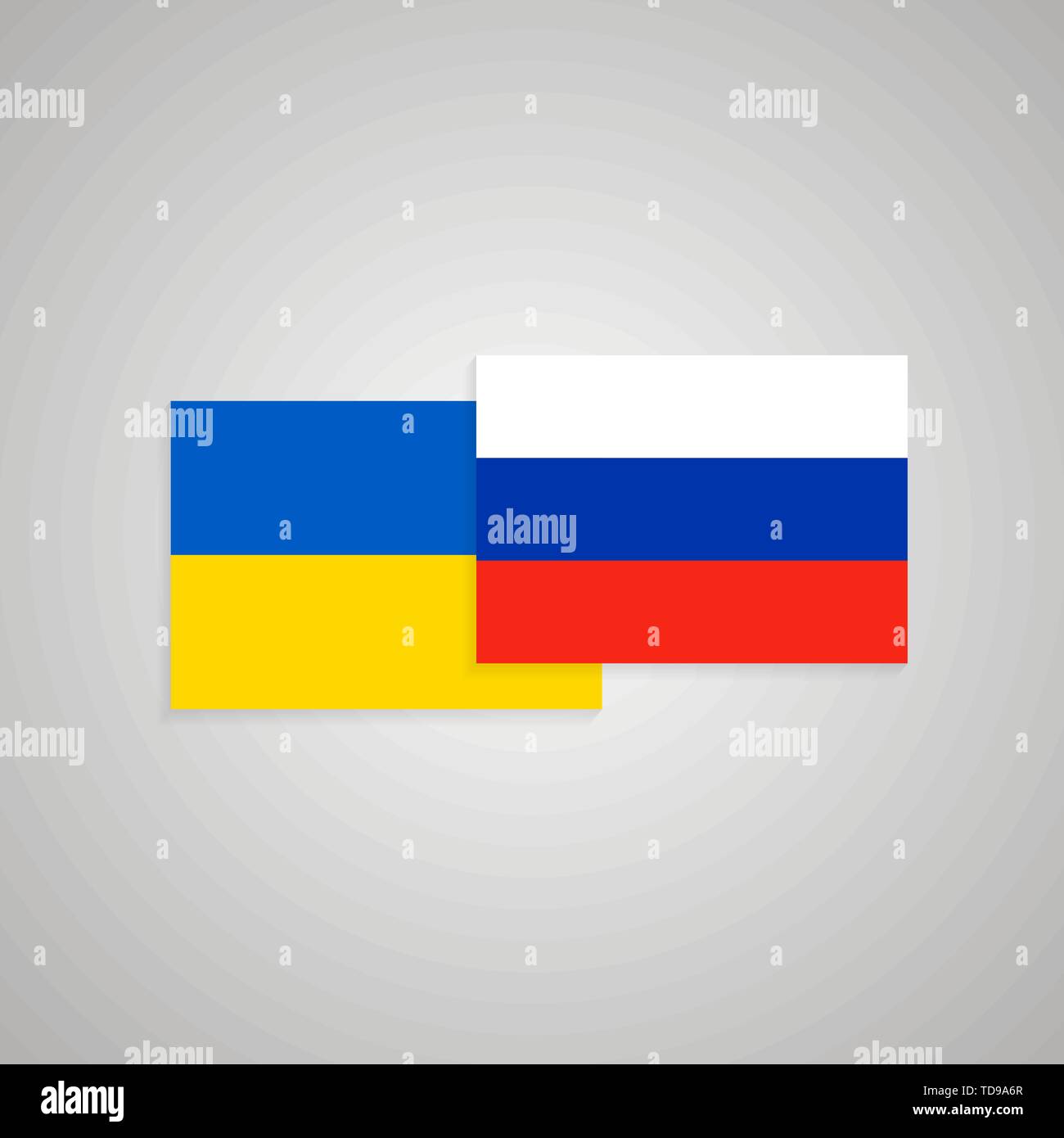 Flags of ukraine and russia war ukraine vs russia Stock Vector Images ...