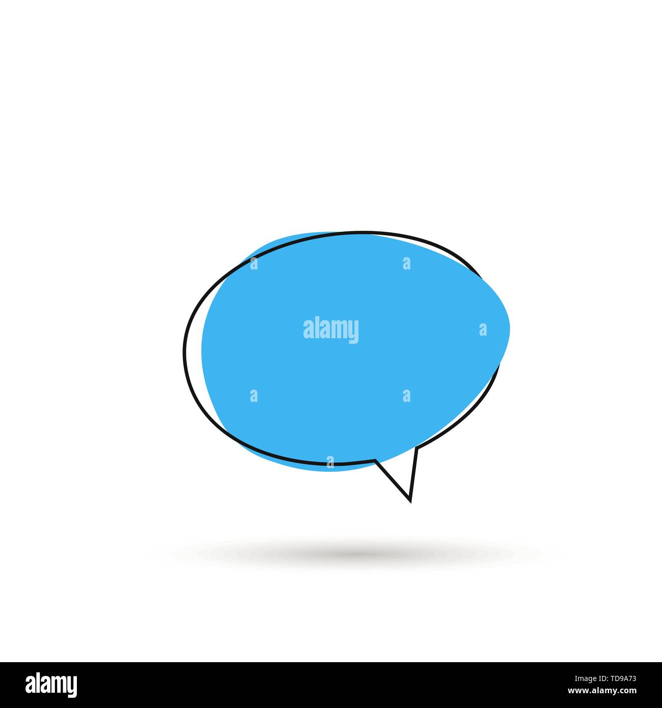 Speech bubble sign icon with shadow. Vector Stock Vector Image & Art ...