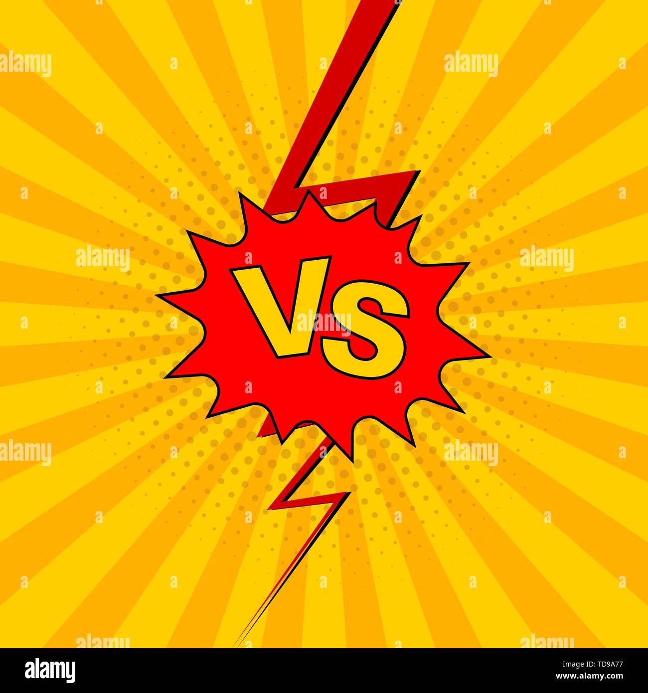 Versus VS lettering fight background. Vector eps10 Stock Vector Image ...