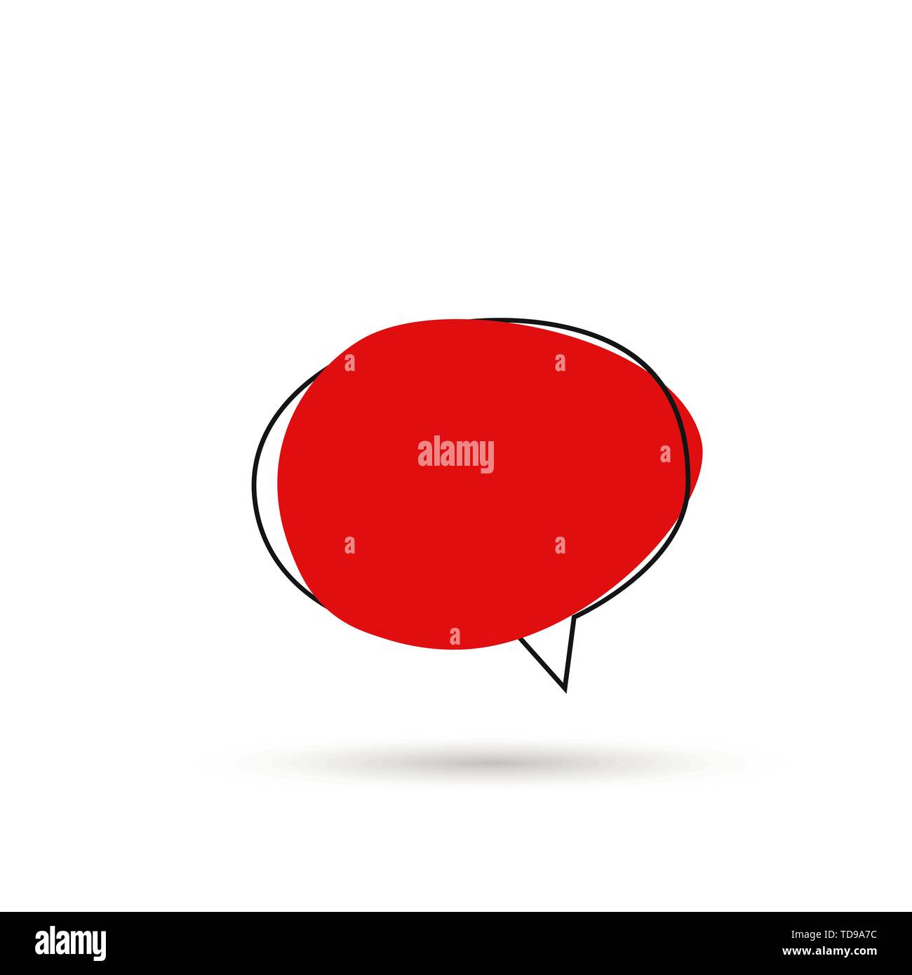Speech bubble sign icon with shadow. Vector Stock Vector Image & Art ...