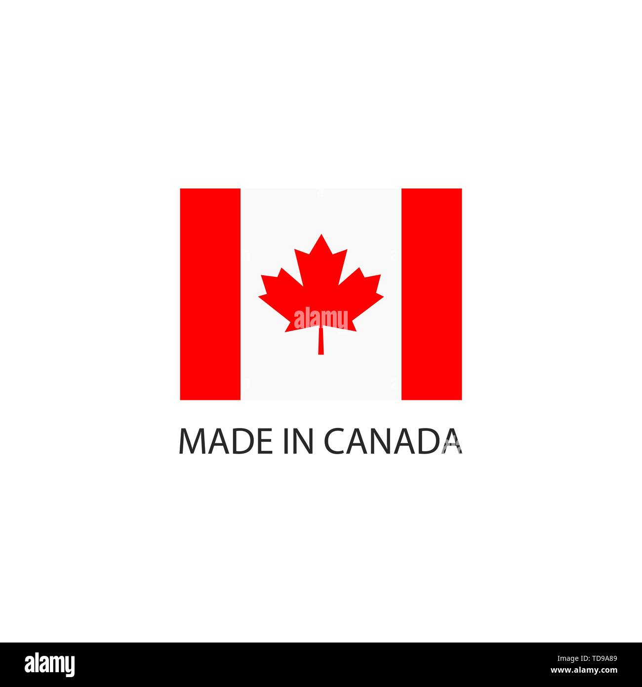 Made in Canada sign with national flag Stock Vector Image & Art - Alamy