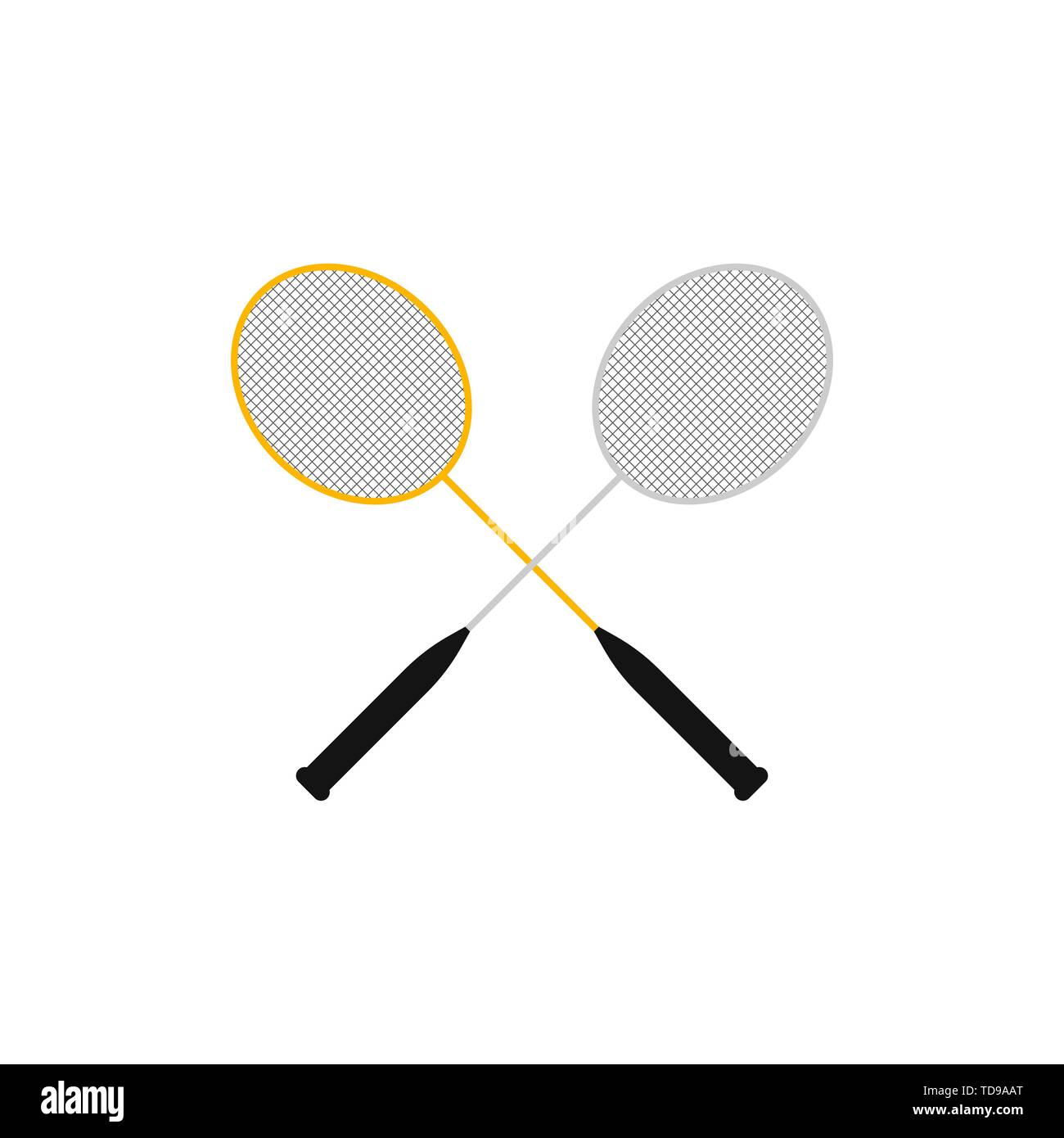 Badminton racket icon isolated on background. Vector Stock Vector Image ...