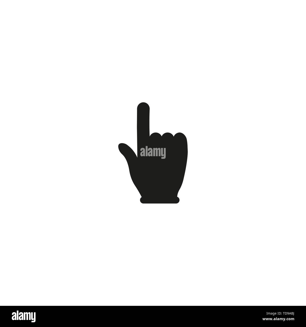 Hand point icon isolated on white background Stock Vector Image & Art ...