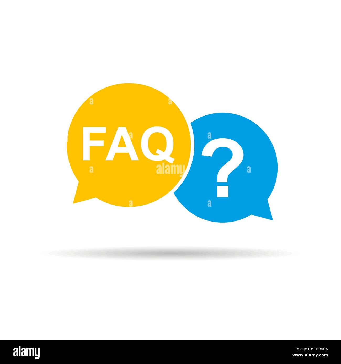 FAQ sign in speech bubble with shadow. Vector Stock Vector Image & Art ...