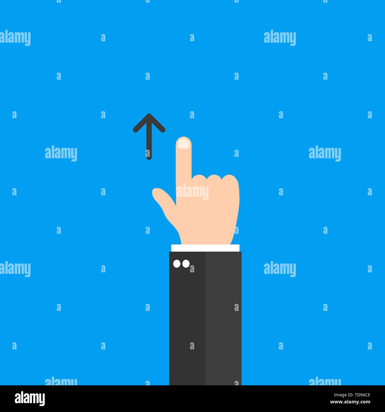 Swipe up and down arrow hi-res stock photography and images - Alamy