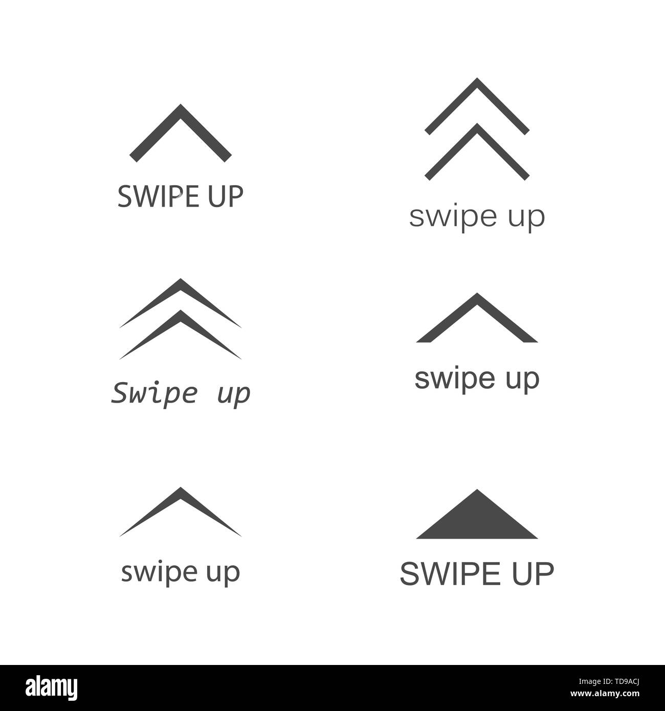 Swipe up icon isolated on Stock Vector Images - Alamy