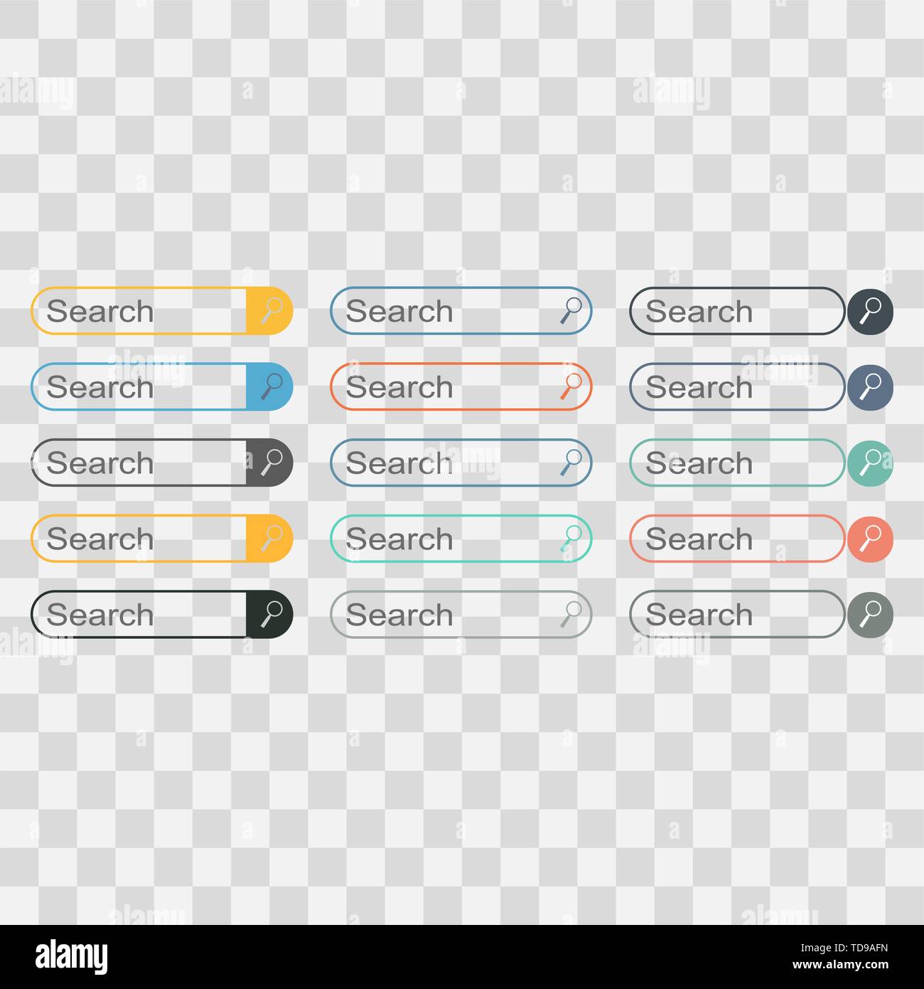 Set search bar vector hi-res stock photography and images - Alamy