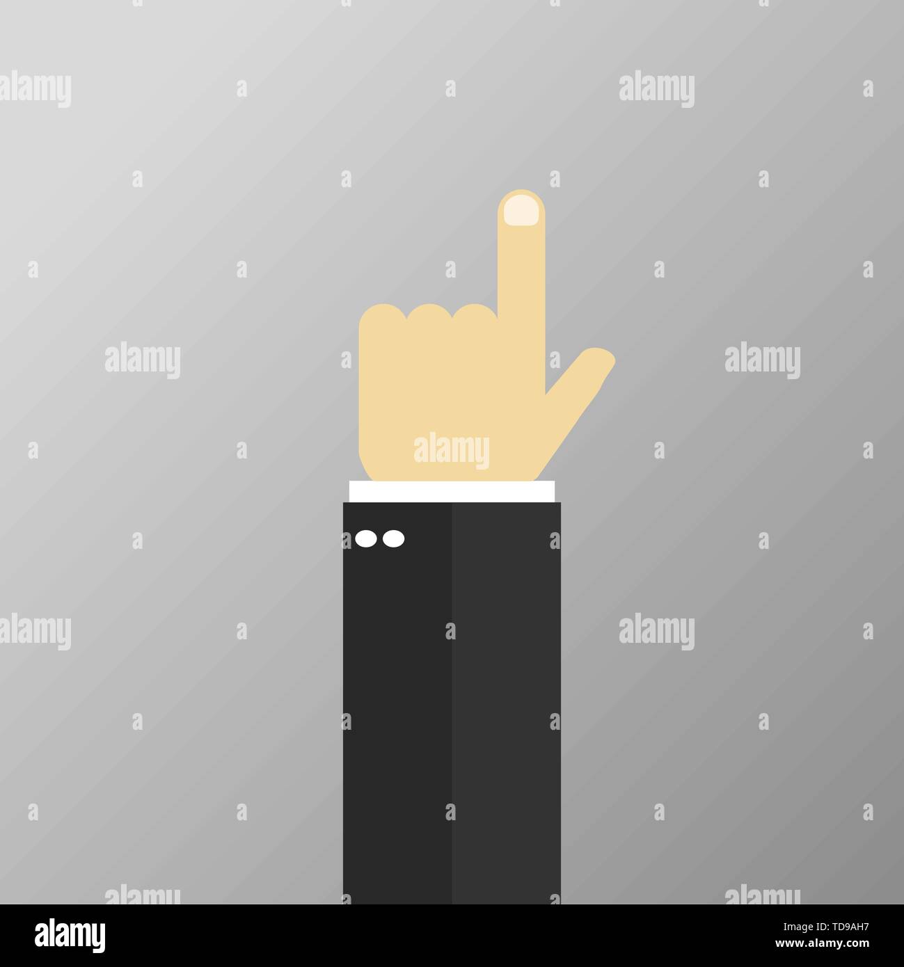 pointing hand (point finger). Vector eps10 icon Stock Vector Image ...