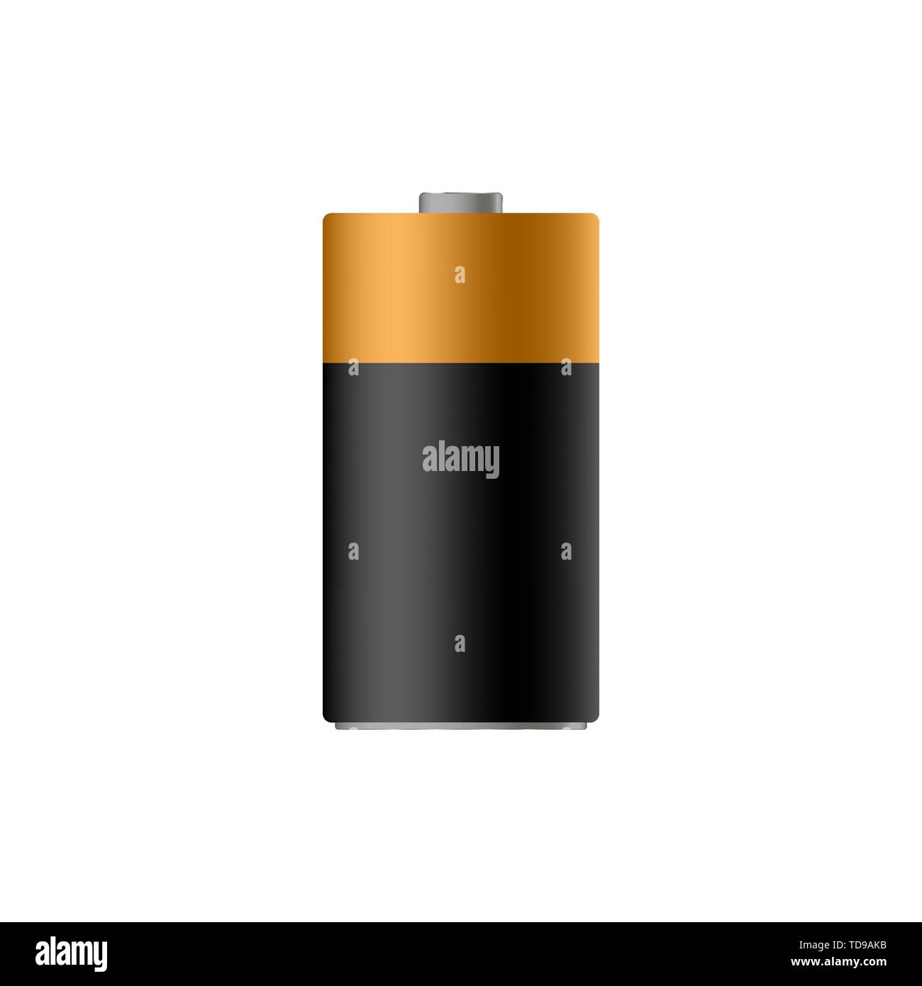 Aa size battery white background Stock Vector Images - Alamy