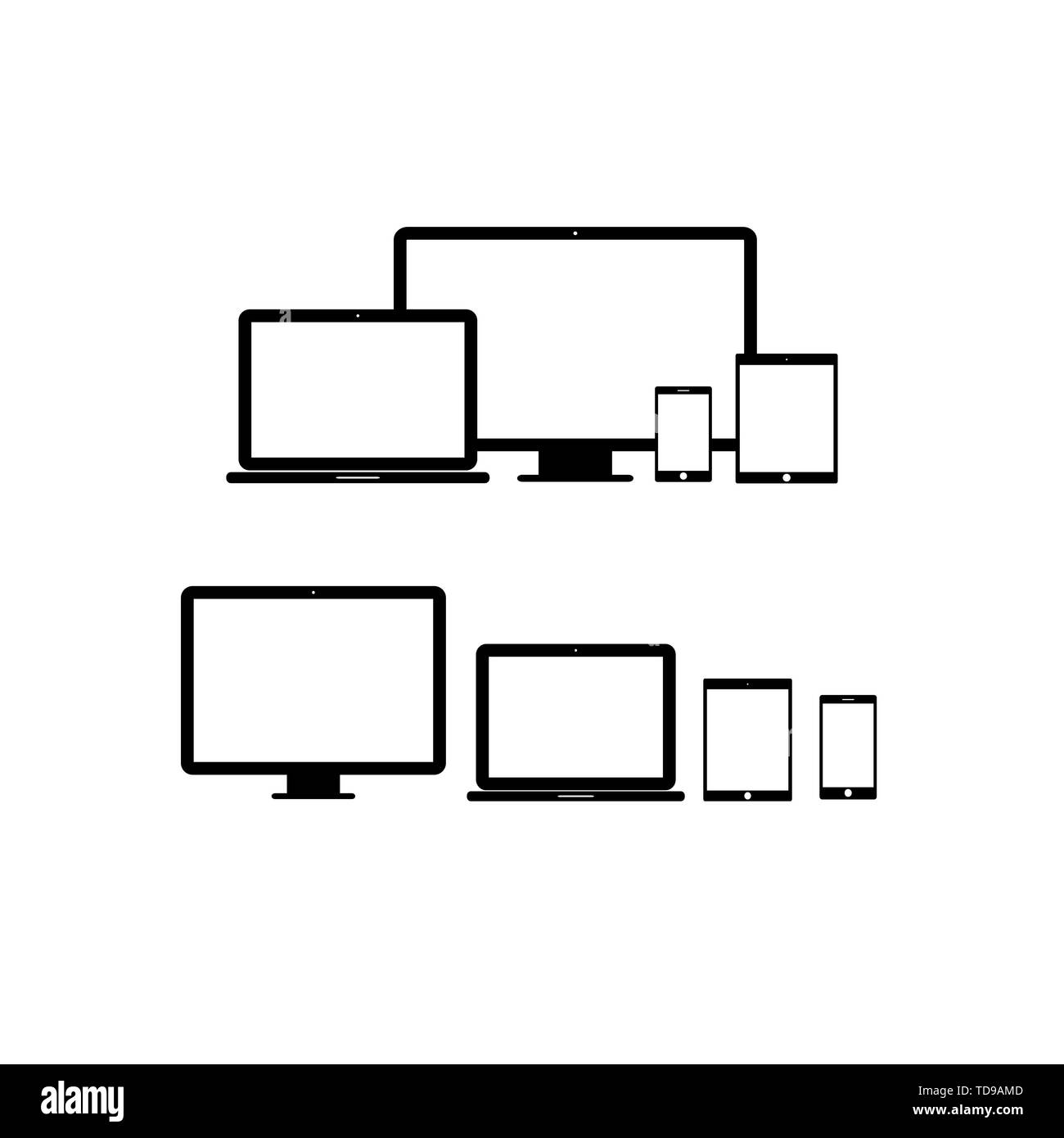 Device Icons: smartphone, tablet, laptop and desktop computer Stock ... Device Icons: smartphone, tablet, laptop and desktop computer Stock ...