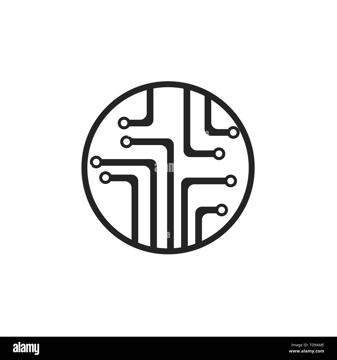 Circuit icon sign isolated on white background Stock Vector Image & Art ...