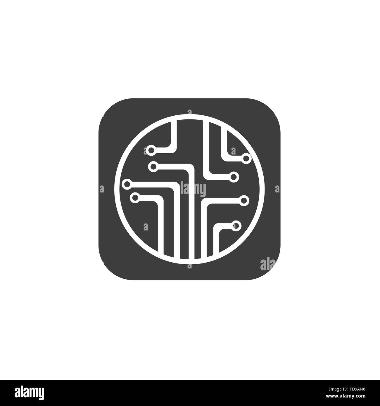 Circuit icon sign isolated on white background Stock Vector Image & Art ...