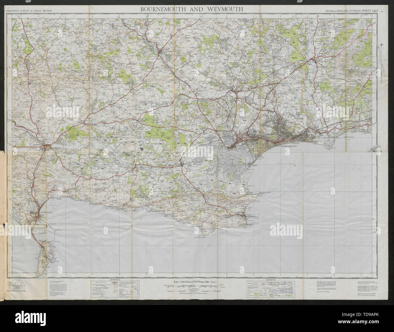 Bournemouth old map hi-res stock photography and images - Alamy