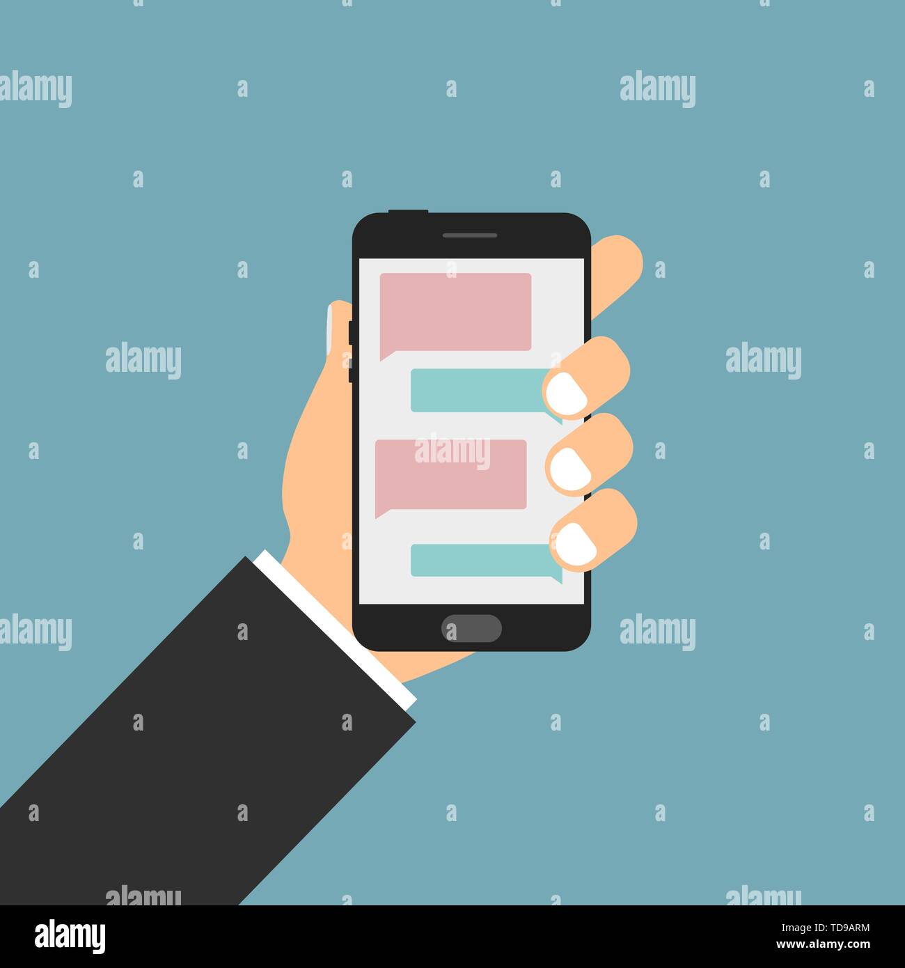 Hand touch bubbles Stock Vector Images - Alamy