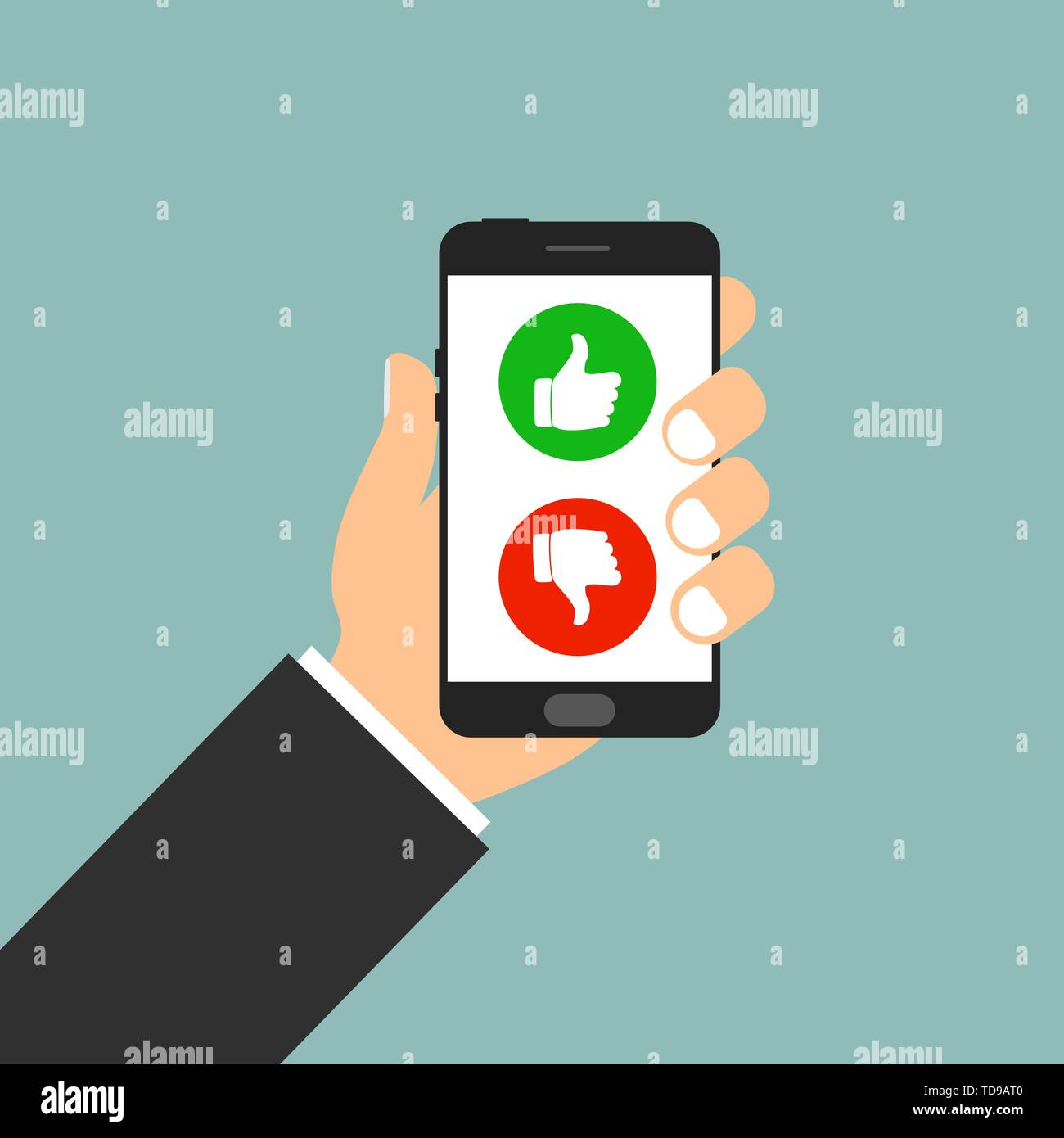 Yes no in phone icon. Vector eps10 Stock Vector Image & Art - Alamy