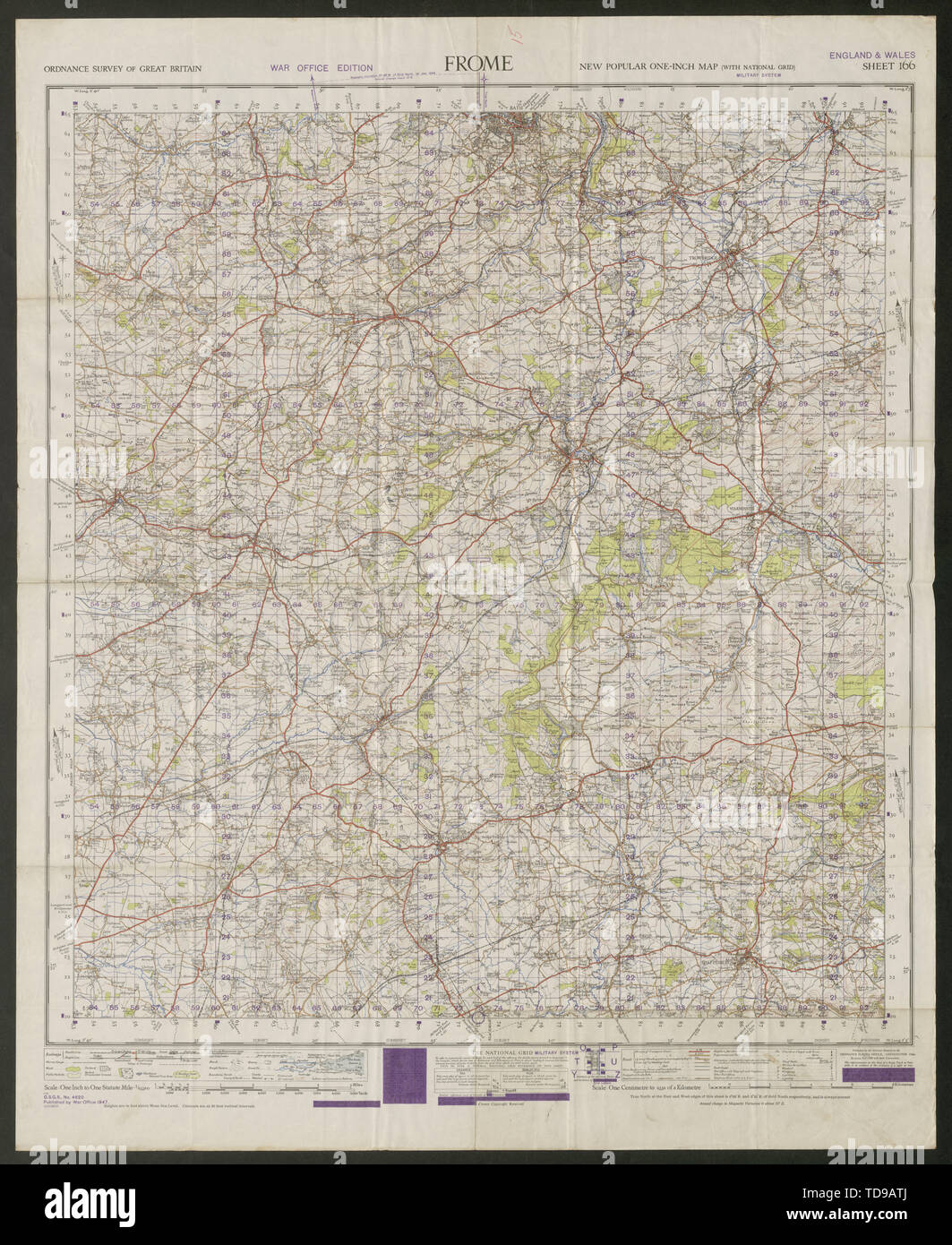 War Office Sheet 166 FROME. Somerset Bath Wincanton. ORDNANCE SURVEY ...
