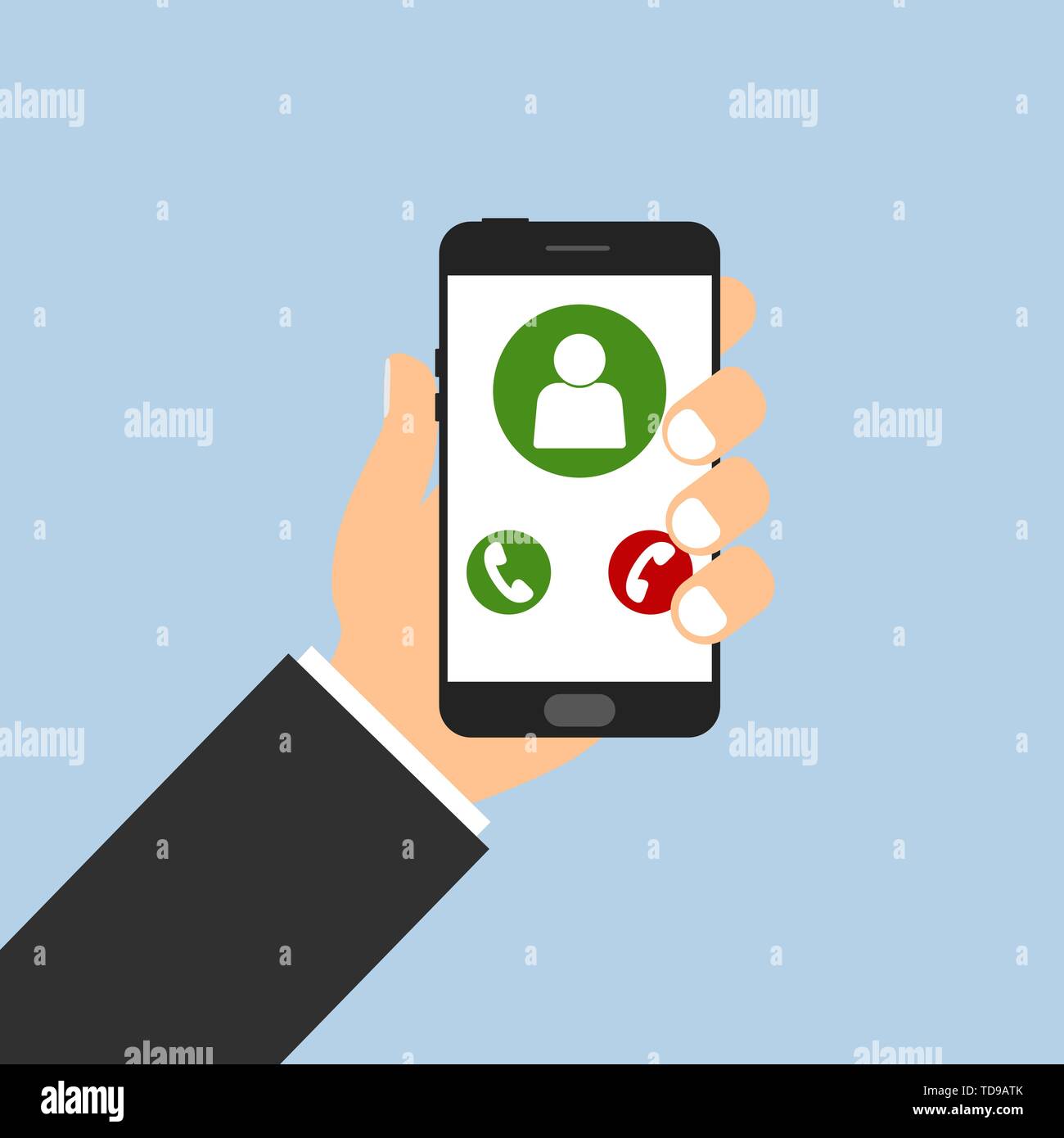 Incoming call vector vectors Stock Vector Images - Alamy