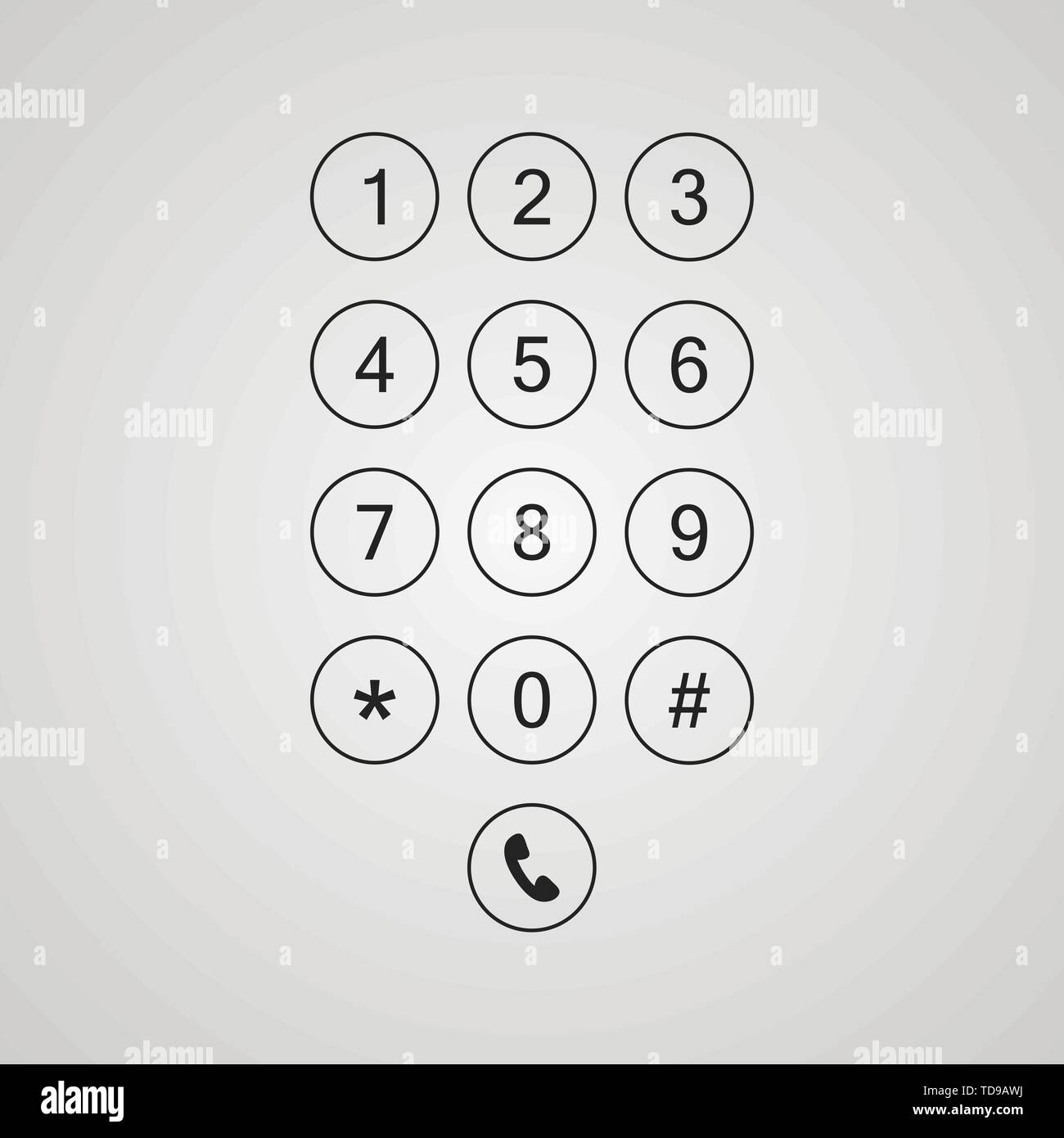 Keyboard icon set isolated on back. Vector Stock Vector Image & Art - Alamy