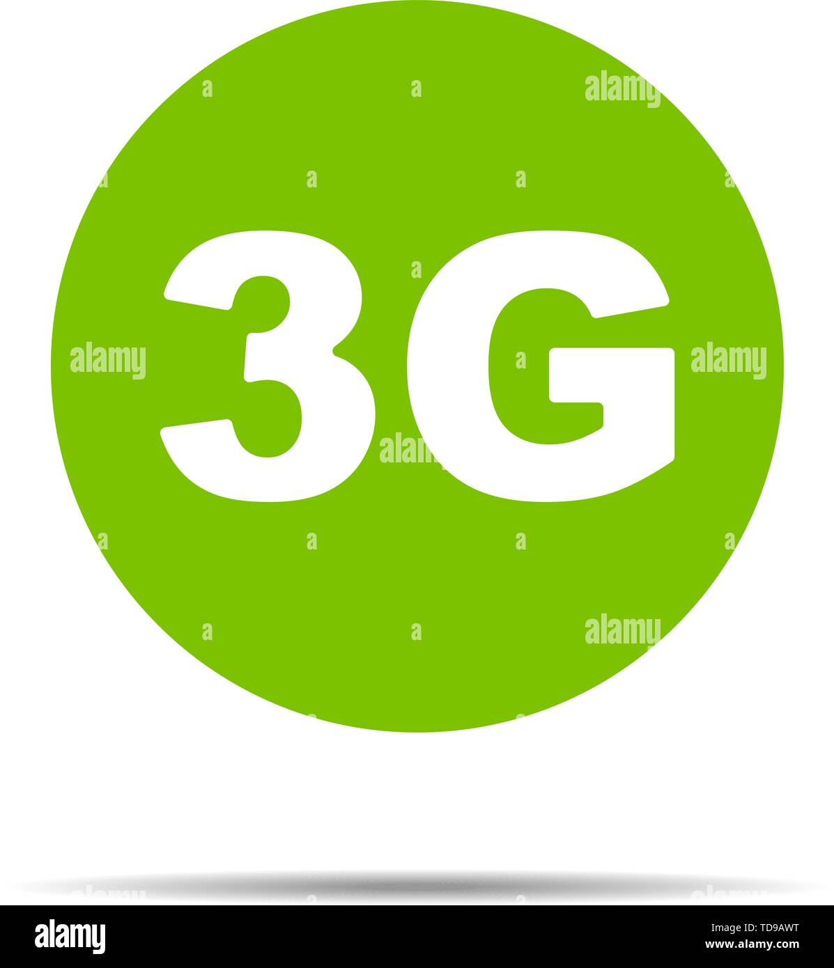 3g icon with shadow. Vector eps10 illustration Stock Vector Image & Art ...