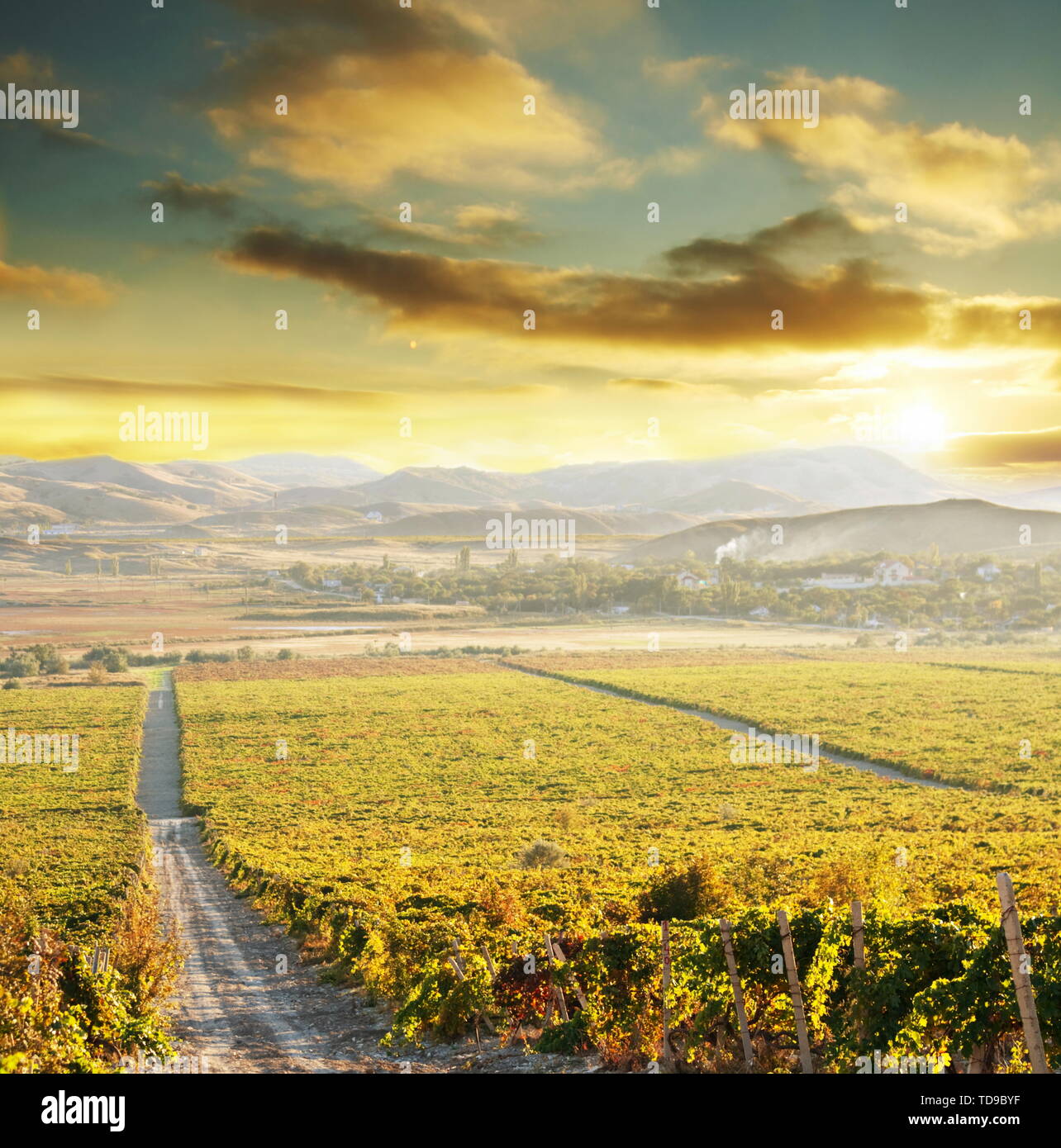 Sky background material blue sky sunset Stock Photo - Alamy