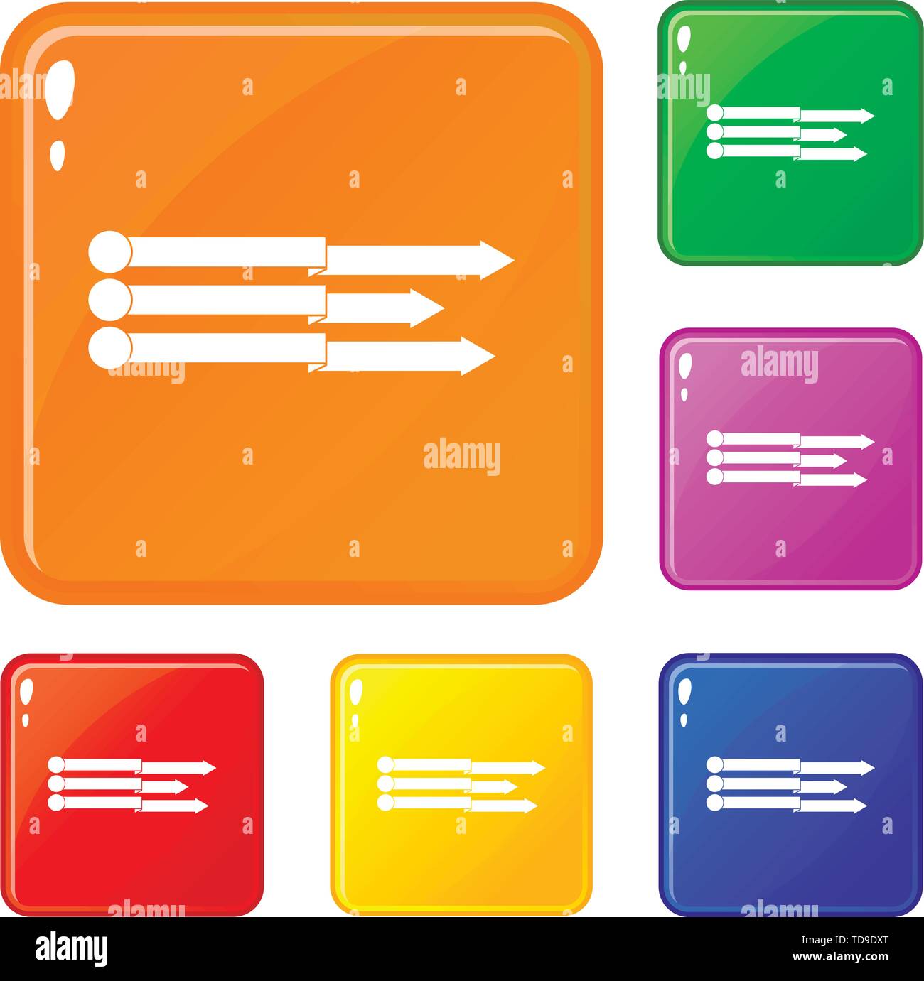 Infographic arrows icons set vector color Stock Vector Image & Art - Alamy