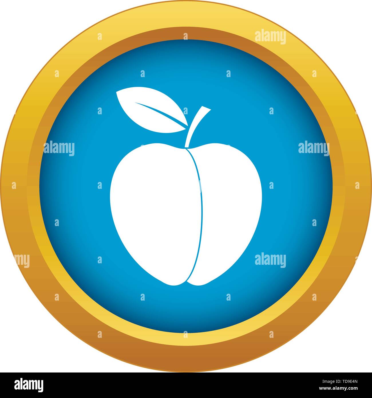 Apple icon blue vector isolated Stock Vector Image & Art - Alamy