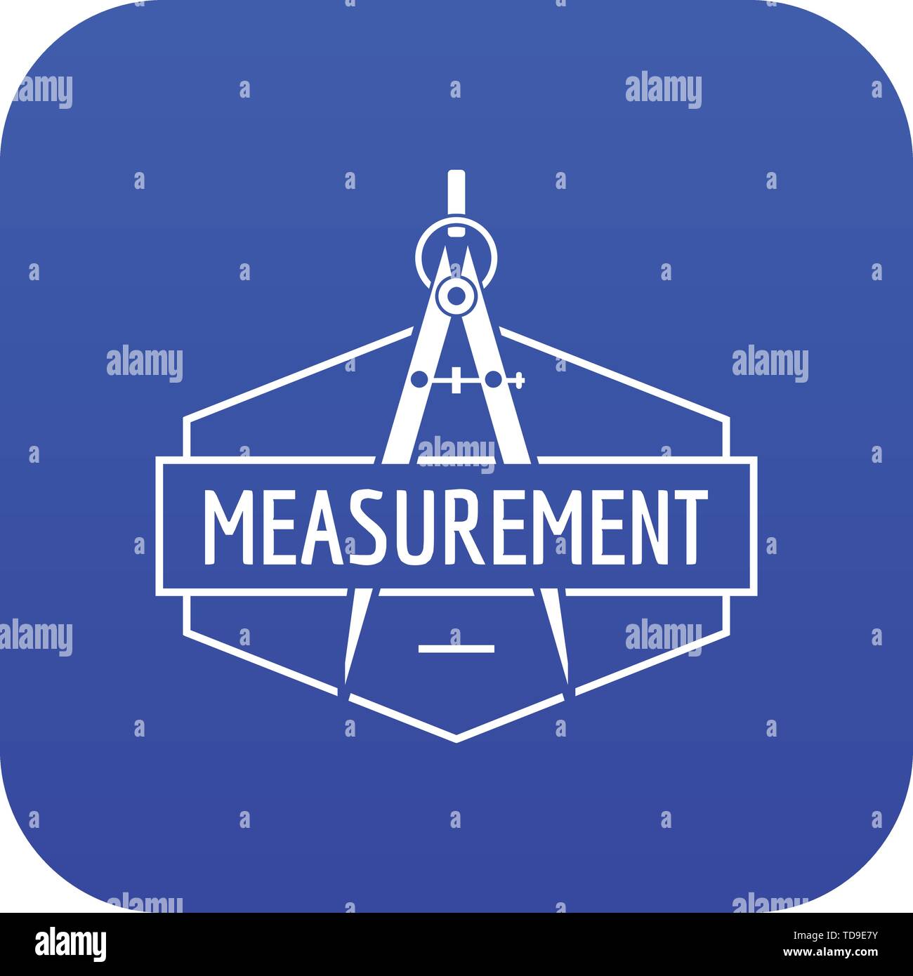 Compas icon blue vector Stock Vector Image & Art - Alamy