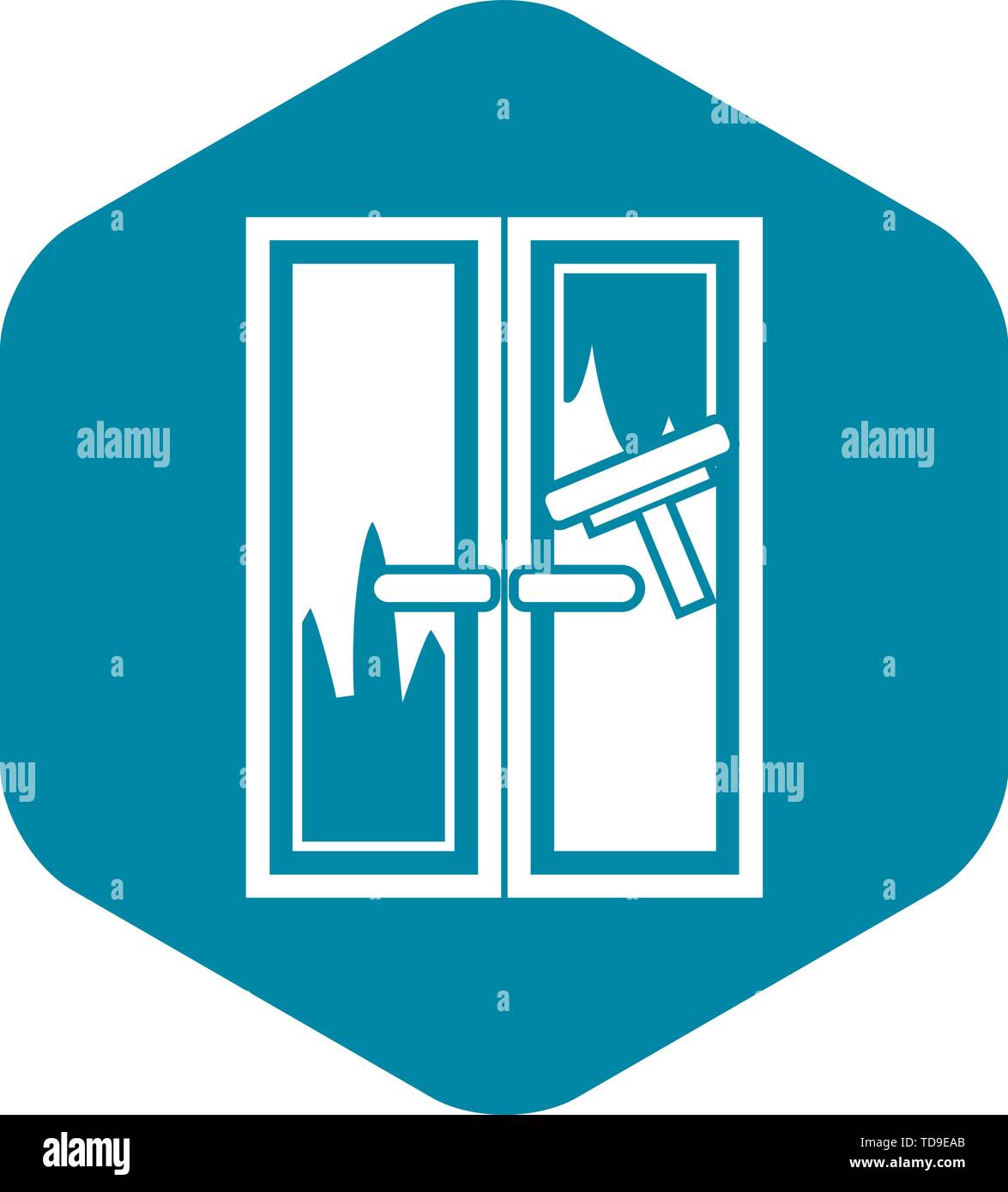 Window cleaning icon, simple style Stock Vector Image & Art - Alamy