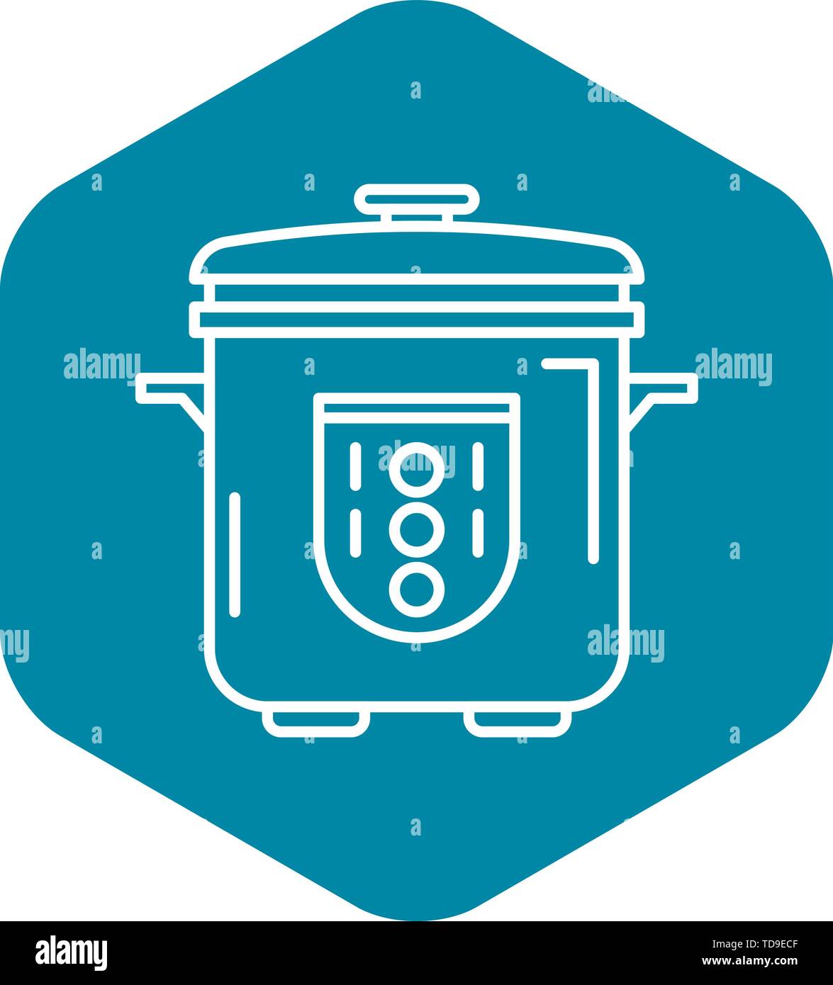 Rice cooker icon linear hi-res stock photography and images - Alamy